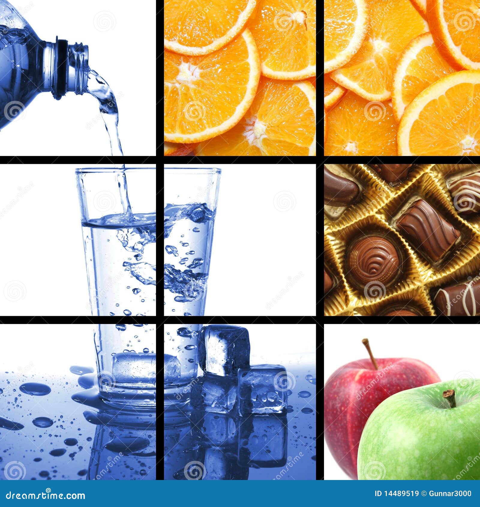 Food and drink collage stock image. Image of healthy - 14489519