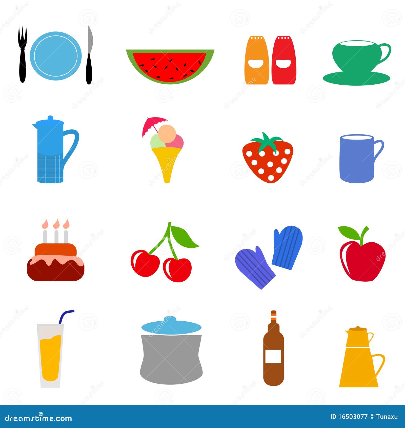 Food drink icons stock vector. Illustration of arrangement - 16503077
