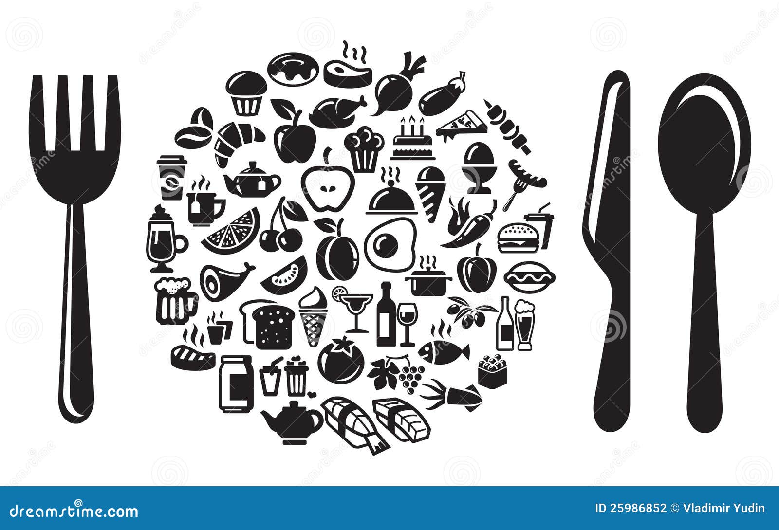 Food And Drink Icons Set Stock Photography - Image: 25986852