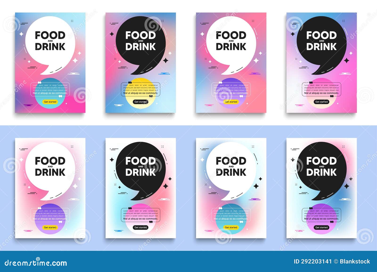 Food and Drink Tag. Kitchen Food Offer. Poster Frame with Quote. Vector ...