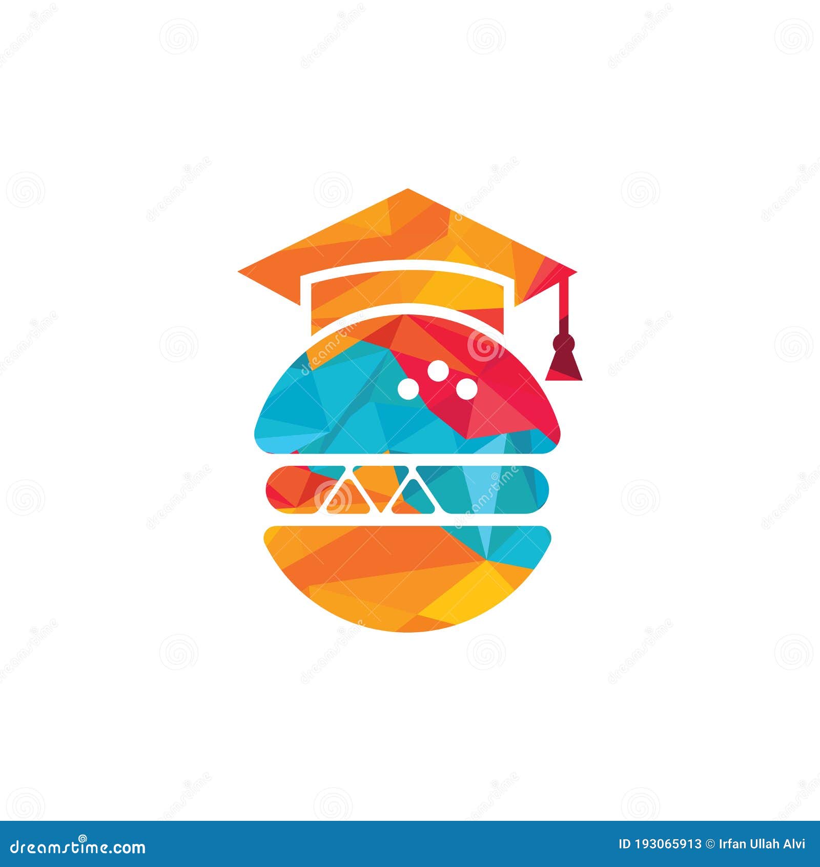 Food Education Vector Logo Design. Stock Vector - Illustration of ...