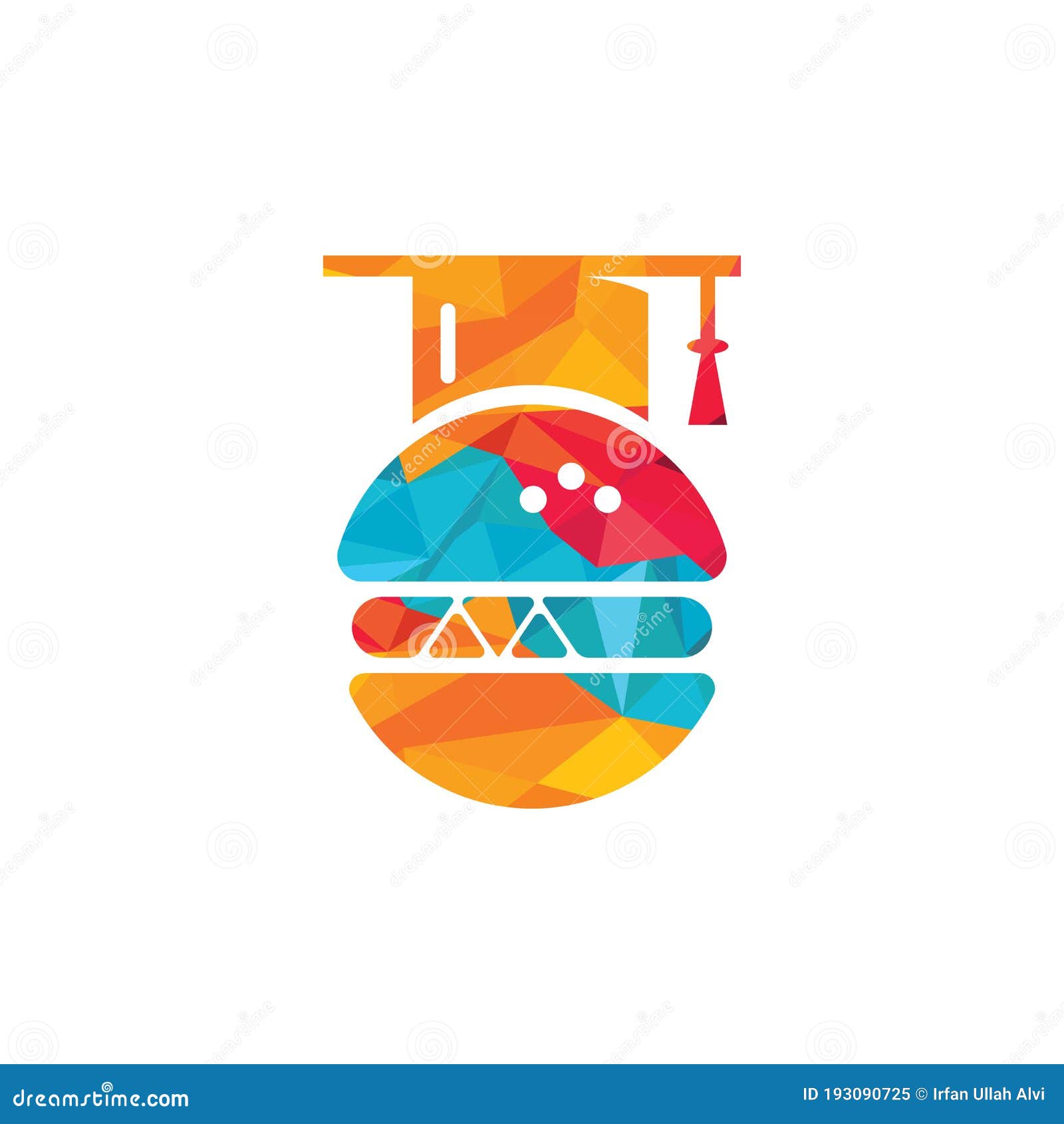 Food Education Vector Logo Design. Stock Vector - Illustration of learn ...