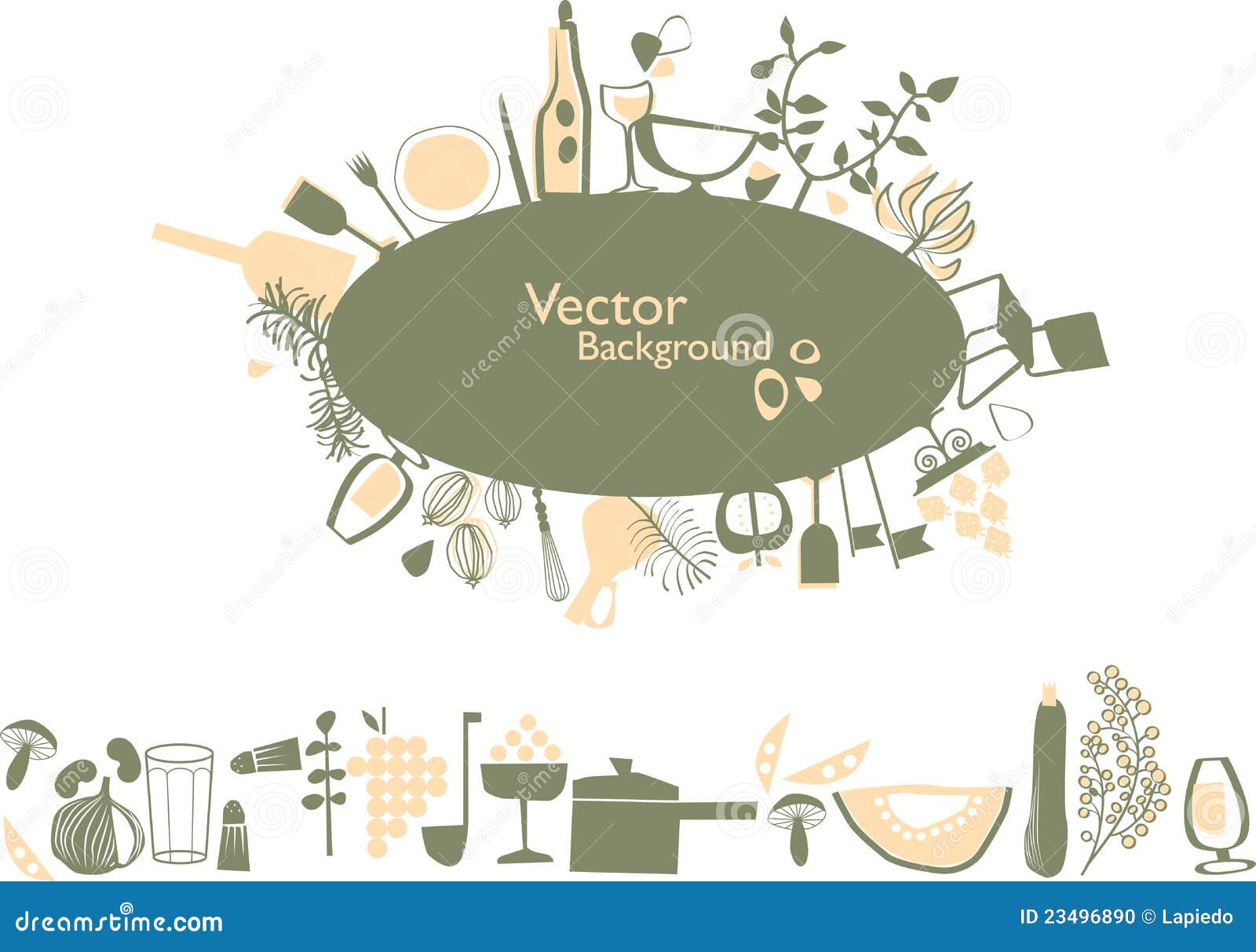 Food elements composition stock vector. Illustration of cover - 23496890