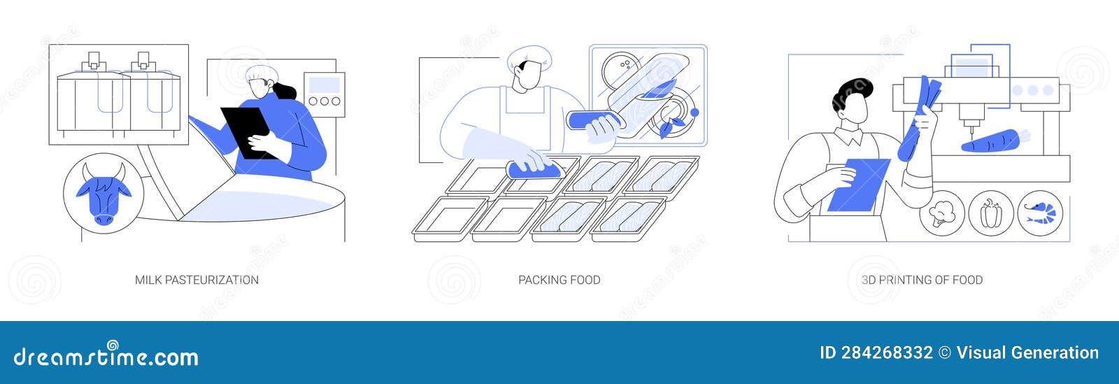 Food Engineering Abstract Concept Vector Illustrations. Stock Vector ...