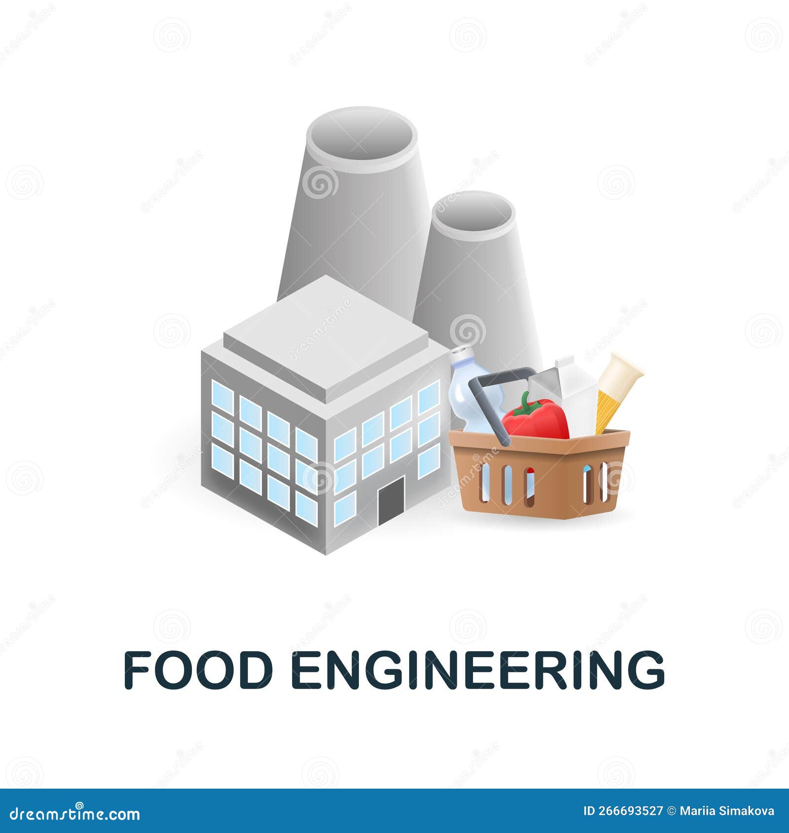 Food Engineering Icon. 3d Illustration from Engineering Collection ...