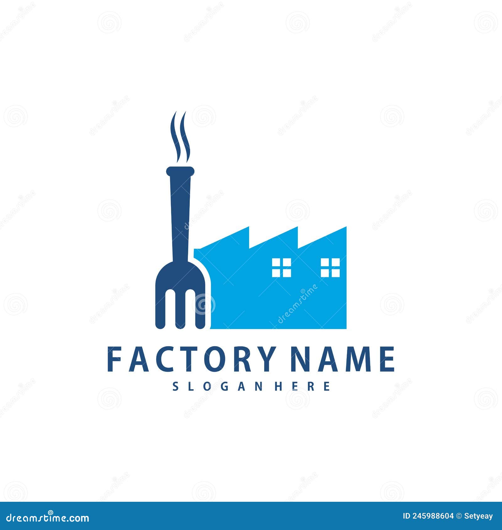 Food Factory Logo Design Vector, Creative Factory Logo Design Template ...