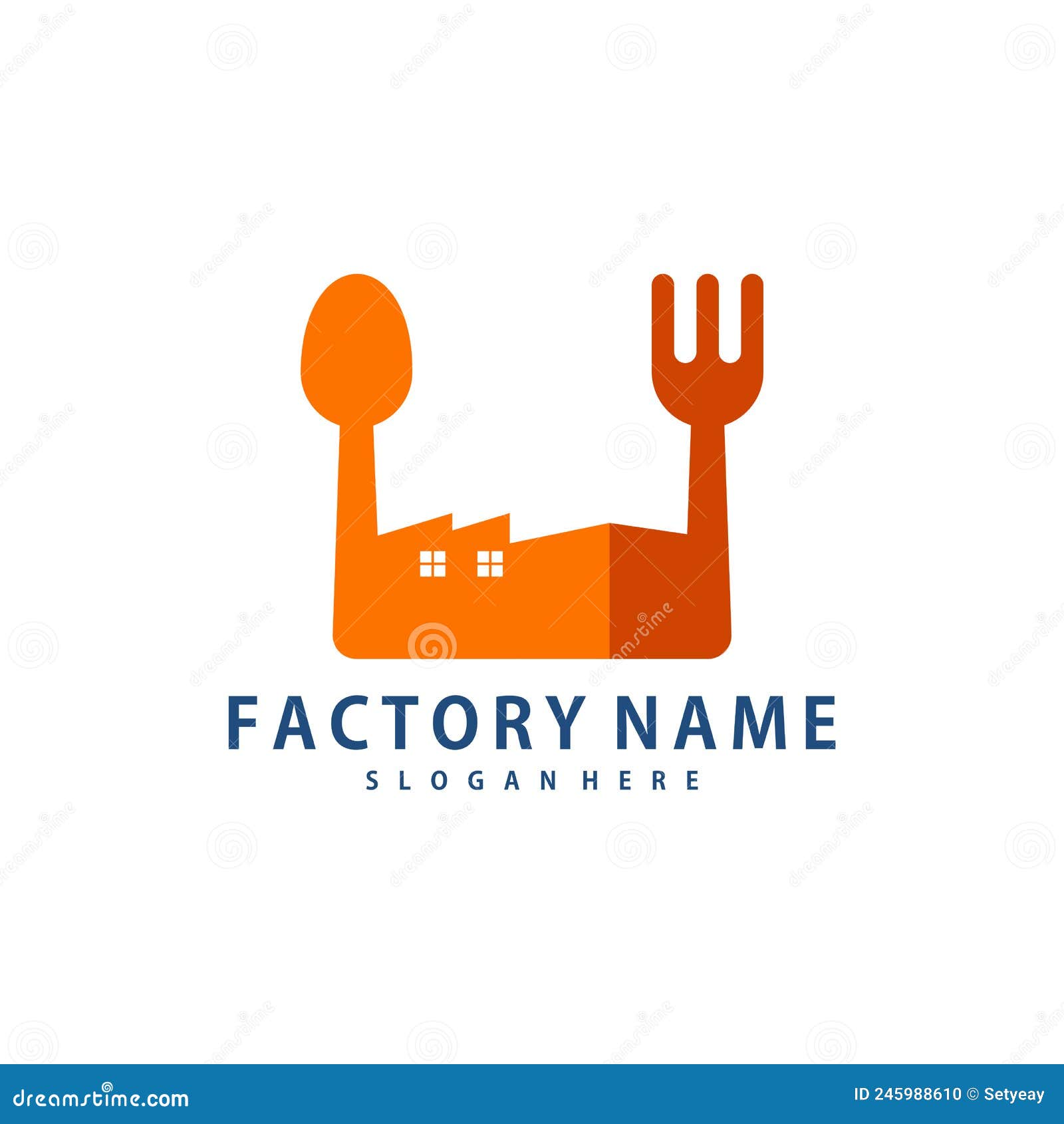 Food Factory Logo Design Vector, Creative Factory Logo Design Template ...