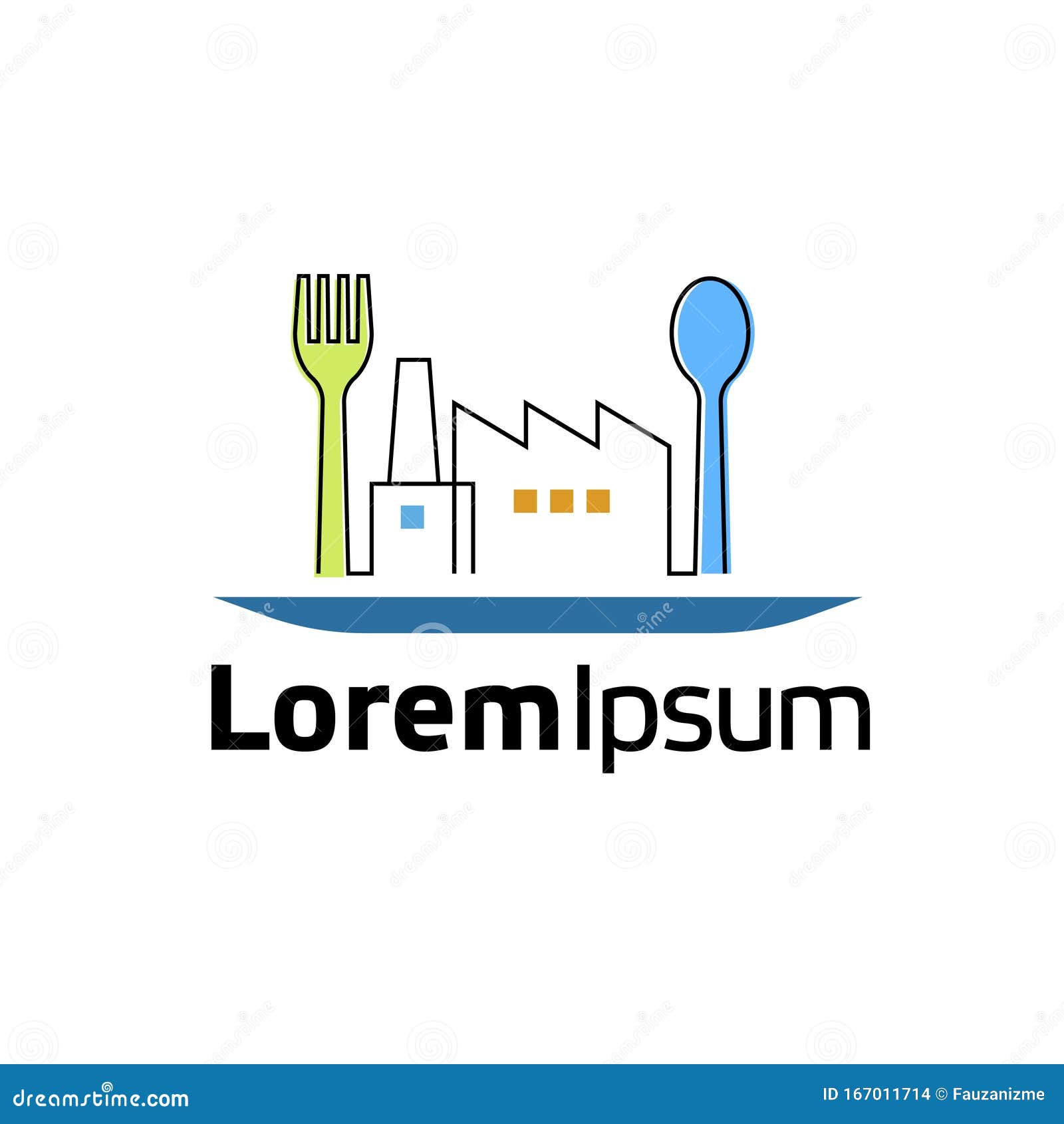 Food Factory Logo Template Design Stock Vector - Illustration of ...