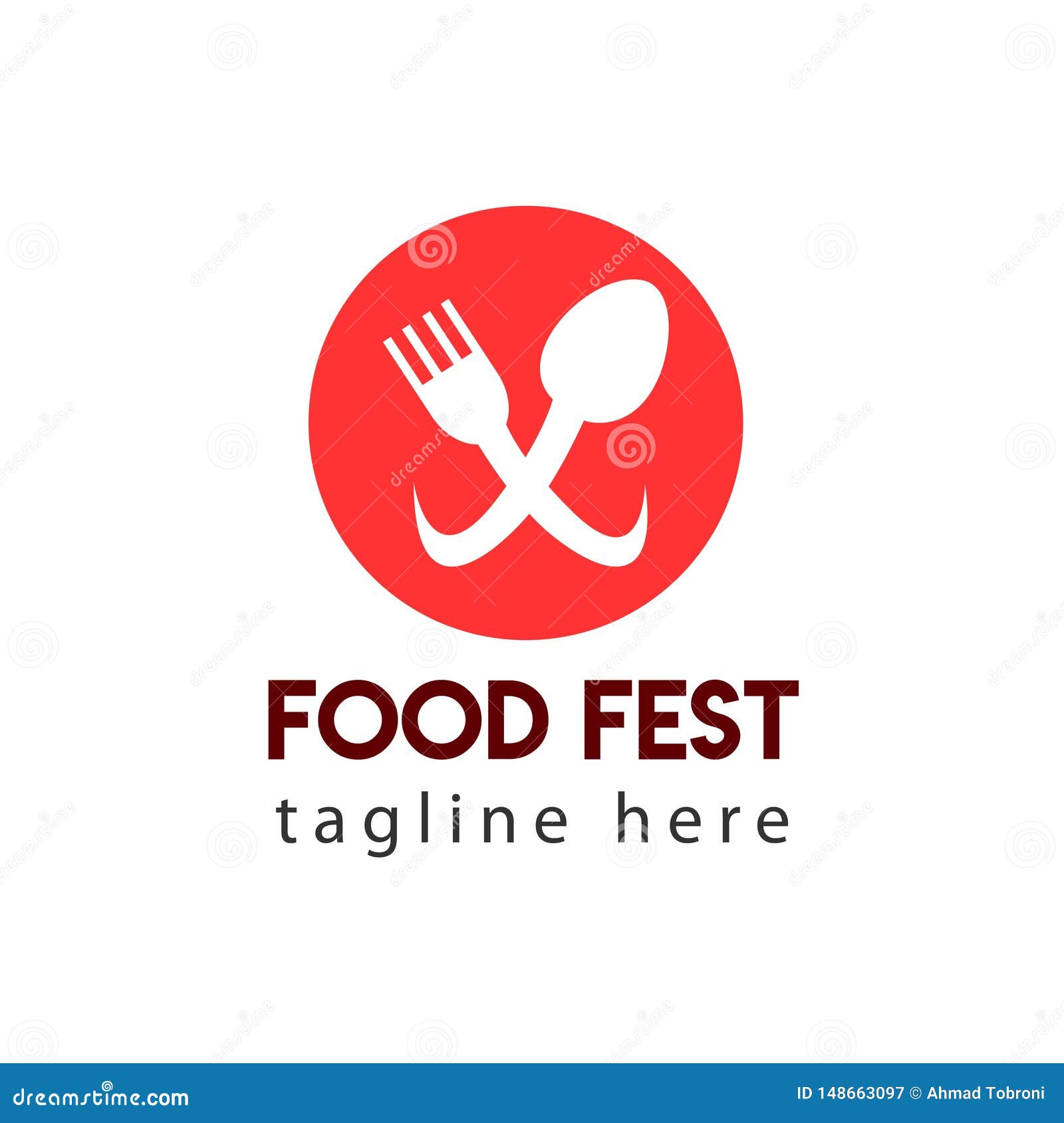 Food Fest Logo Vector Template Design Illustration Stock Vector ...