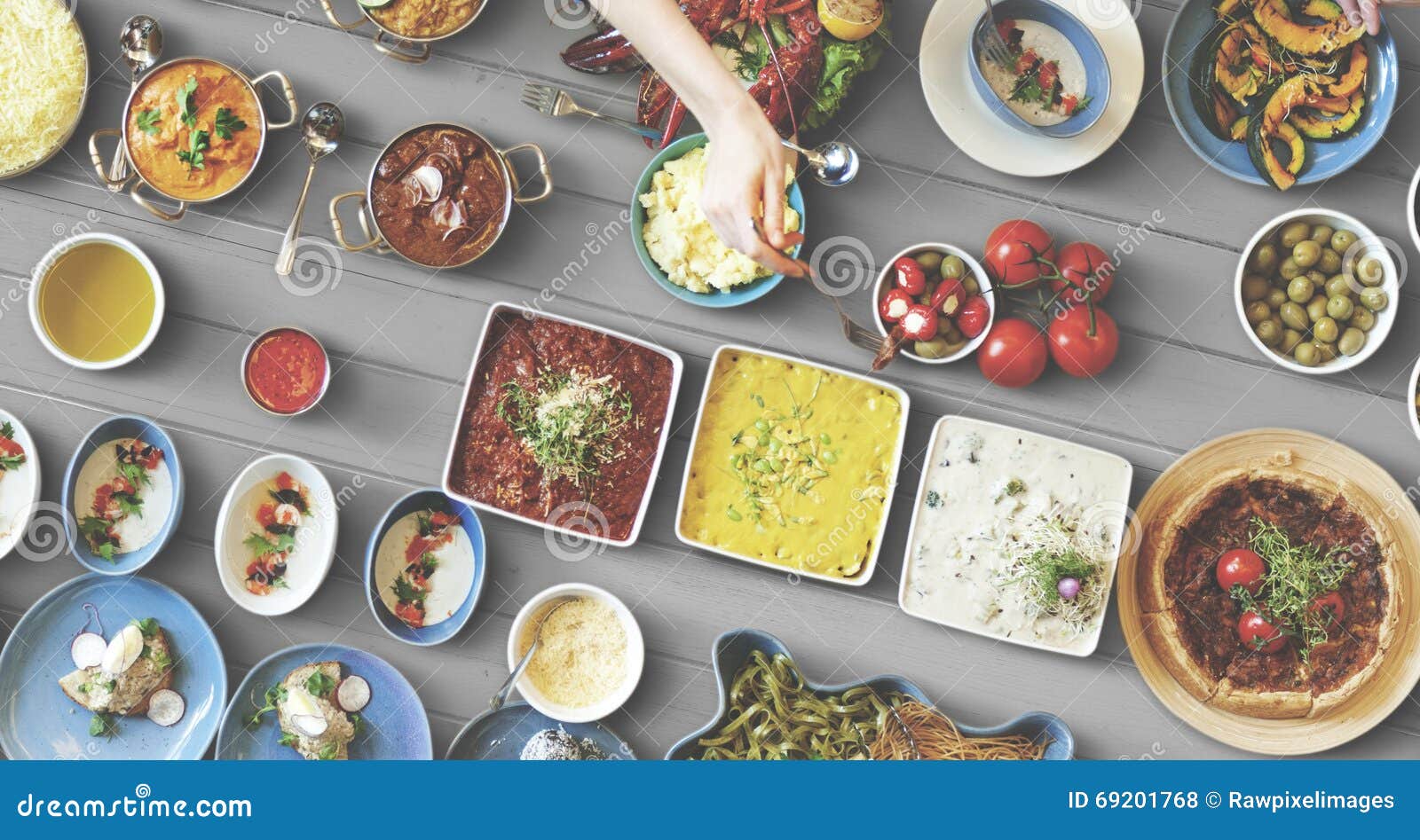 Food Festive Restaurant Party Unity Concept Stock Photo - Image of ...