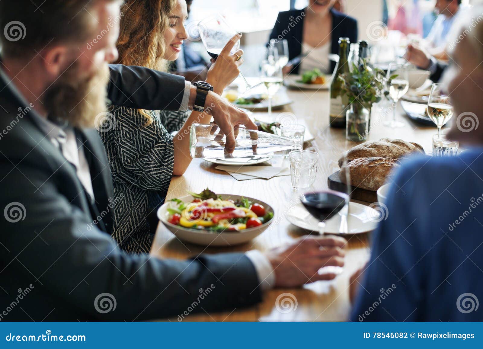 Food Festive Restaurant Party Unity Concept Stock Photo - Image of ...