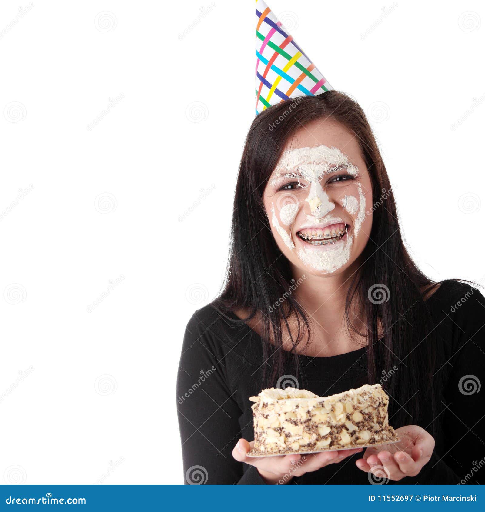 Food Fight - Funny Portrait Stock Image - Image of celebration, candle ...