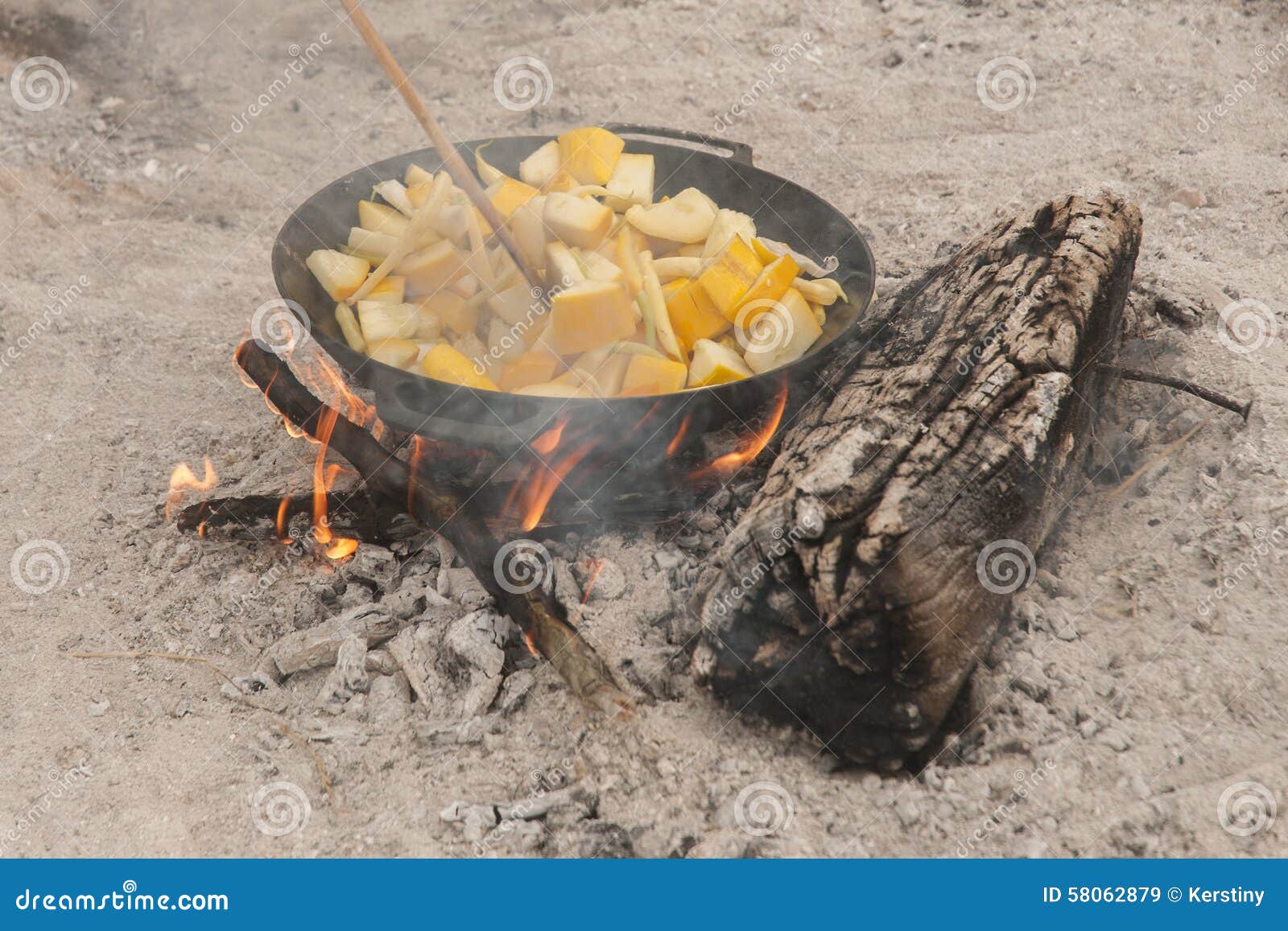 Food on the fire stock image. Image of fireplace, flame - 58062879