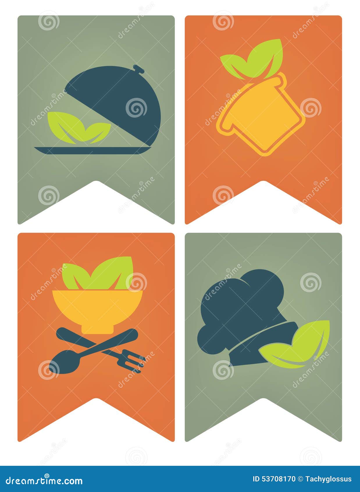 Food Flags, Tags and Emblems Stock Vector - Illustration of plant, pack ...