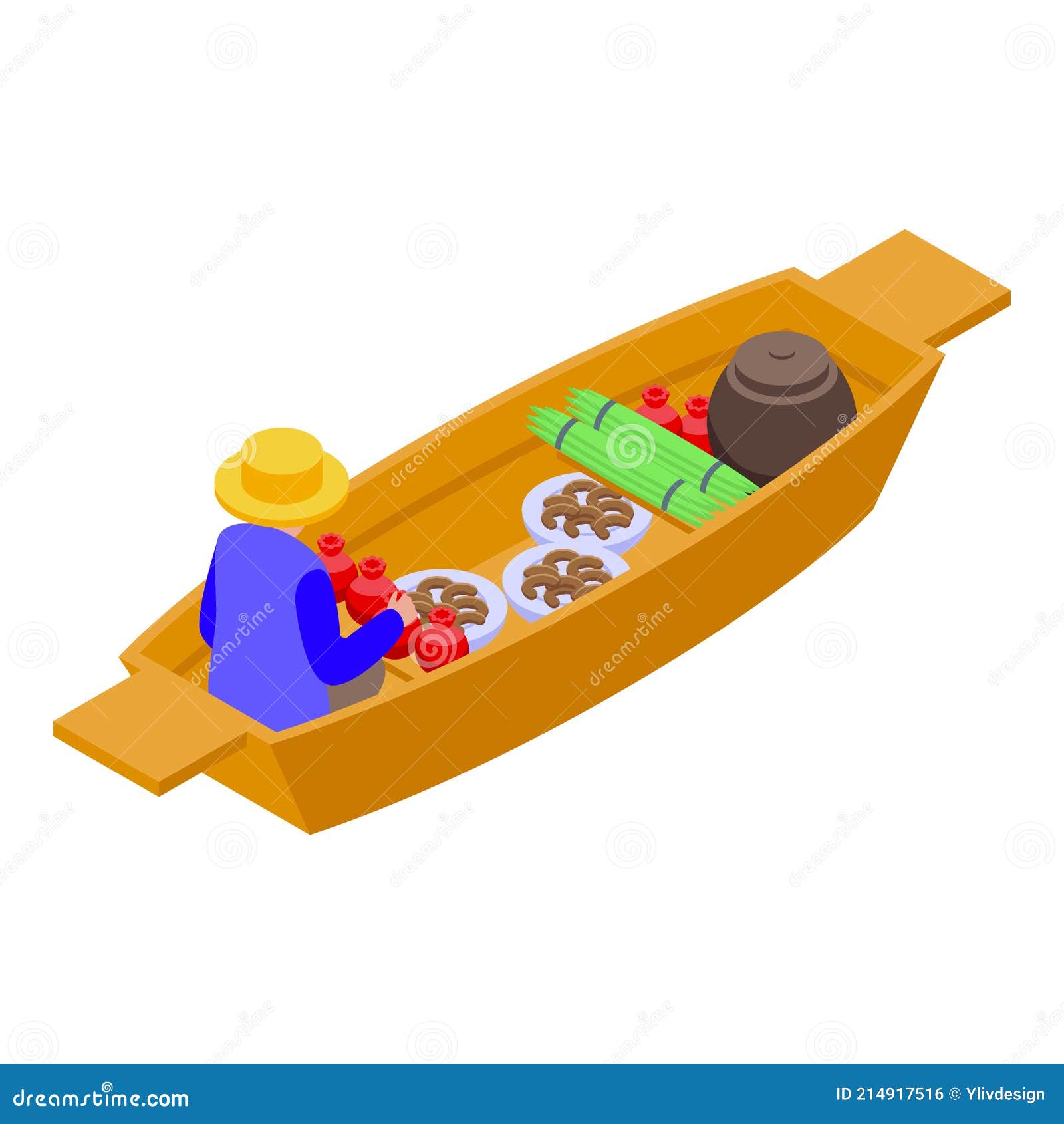 Food Floating Market Icon, Isometric Style Stock Vector - Illustration ...