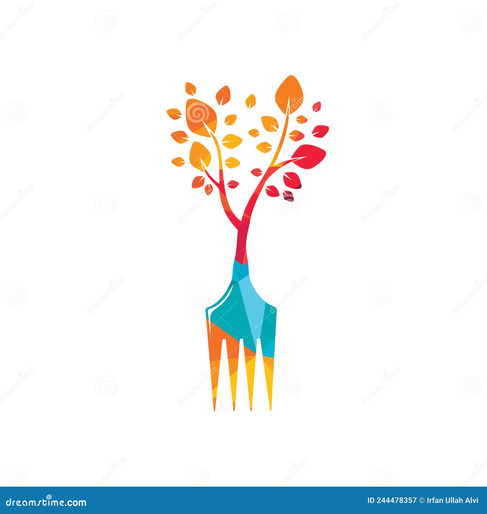 Fork Tree Vector Logo Design. Restaurant and Farming Logo Concept ...