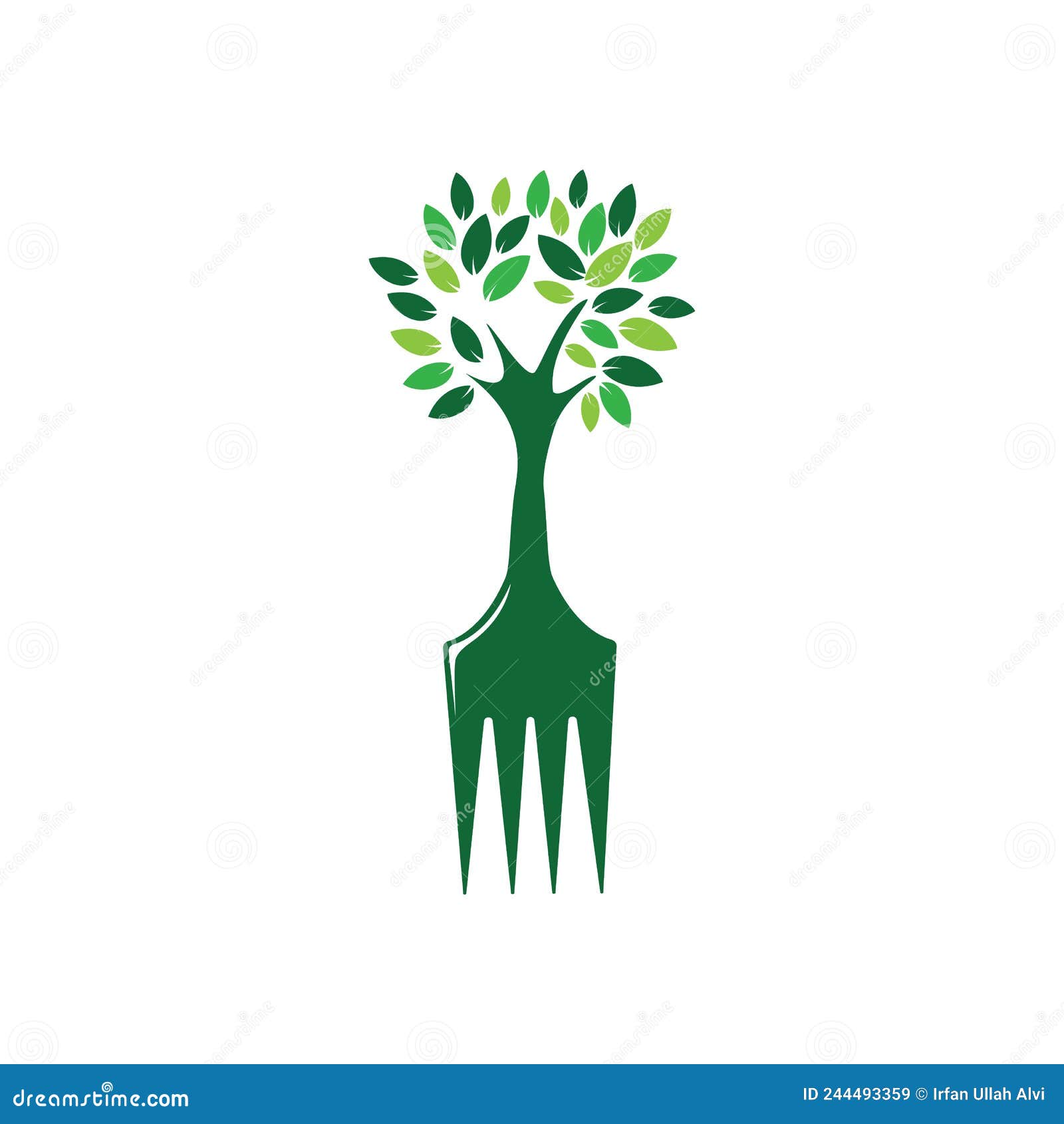 Fork Tree Vector Logo Design. Restaurant and Farming Logo Concept ...