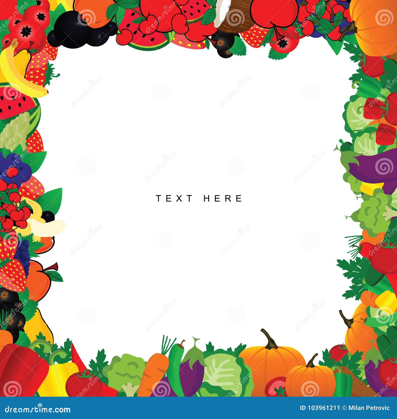 Food frame illustration stock vector. Illustration of design - 103961211