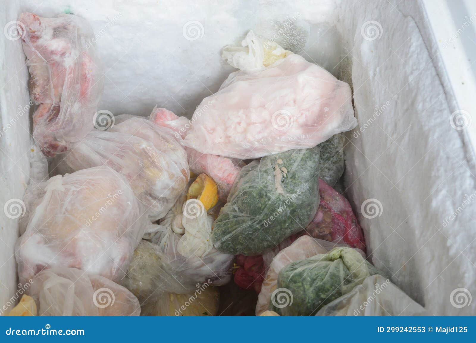 Food in freezer stock image. Image of lifestyles, harmful - 299242553