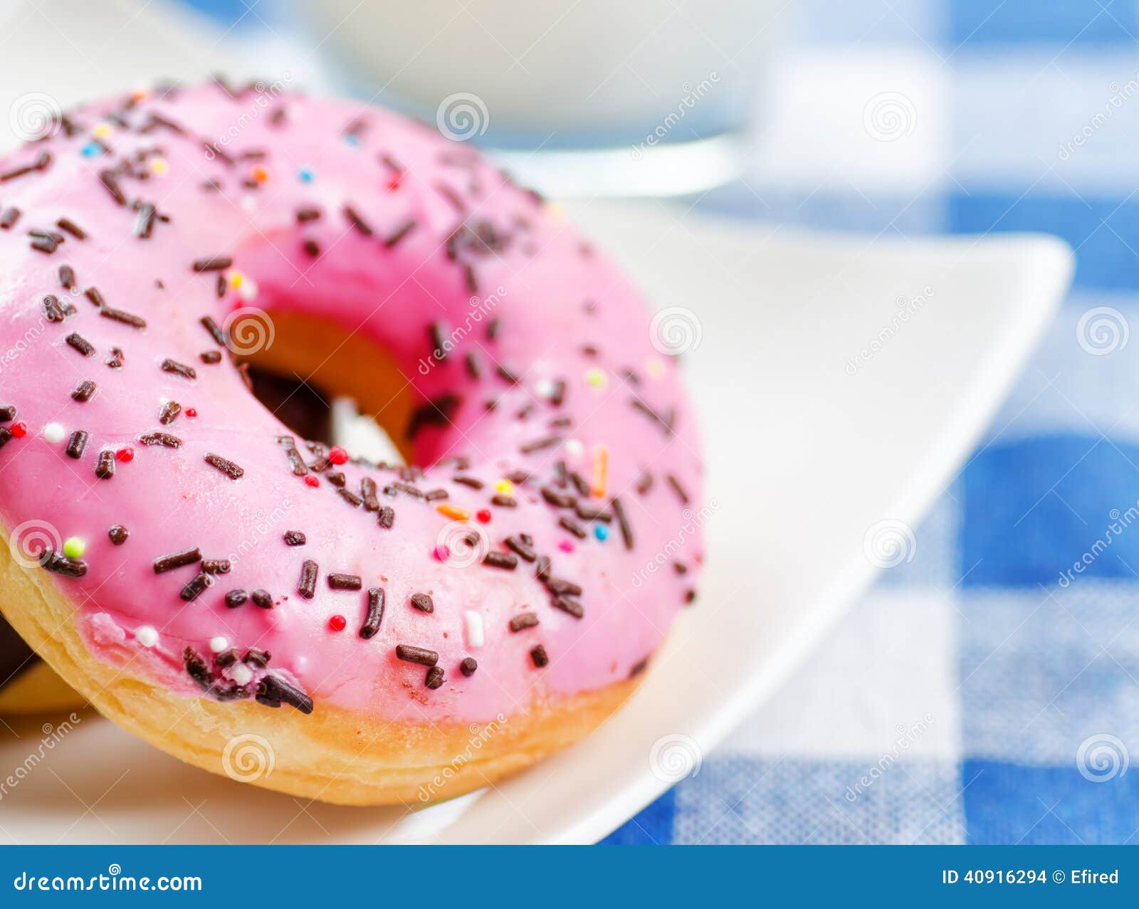 Fresh Donuts on Nature Background Stock Photo - Image of glazed, icing ...