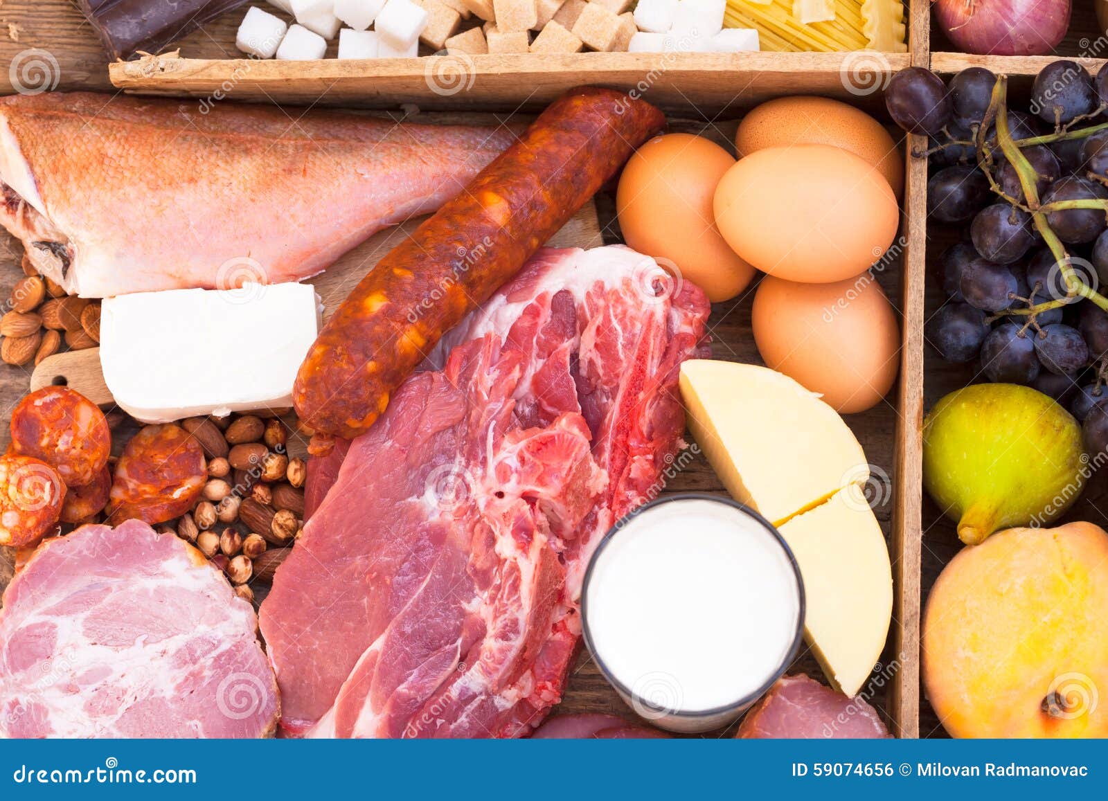 Food full of proteins stock photo. Image of health, lifestyle - 59074656