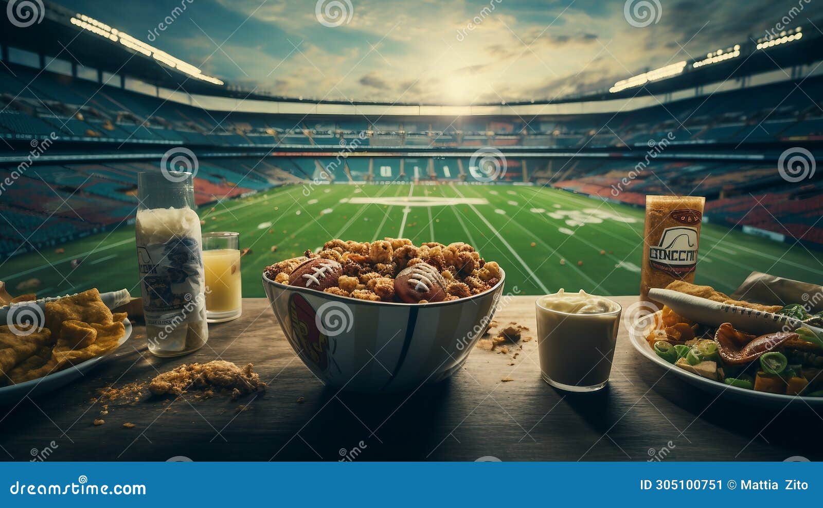 Food and Fun on Super Bowl Day Stock Image - Image of dinner, sandwich ...