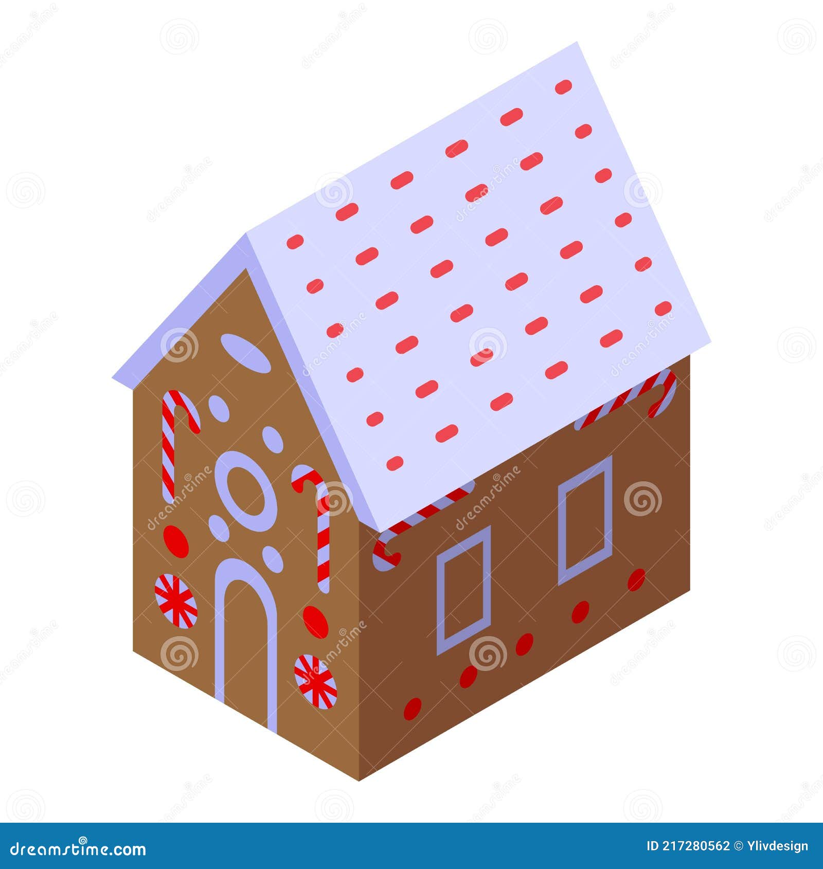 Food Gingerbread House Icon, Isometric Style Stock Vector ...