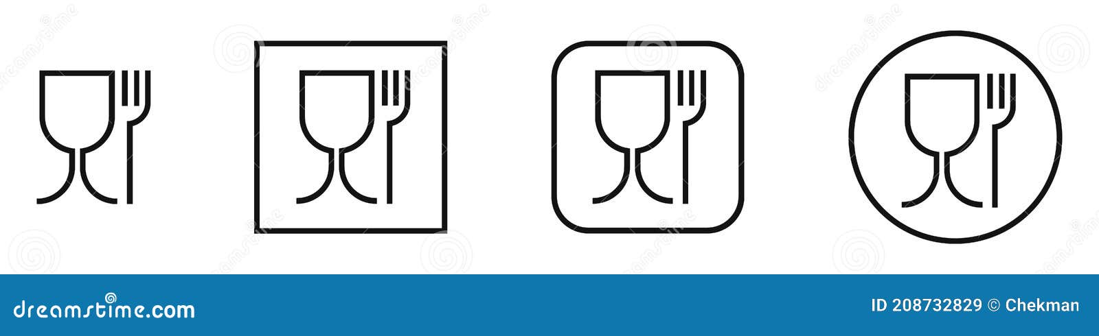Food Grade Plastic. Food Safe Material. Wine Glass and Fork Symbol ...