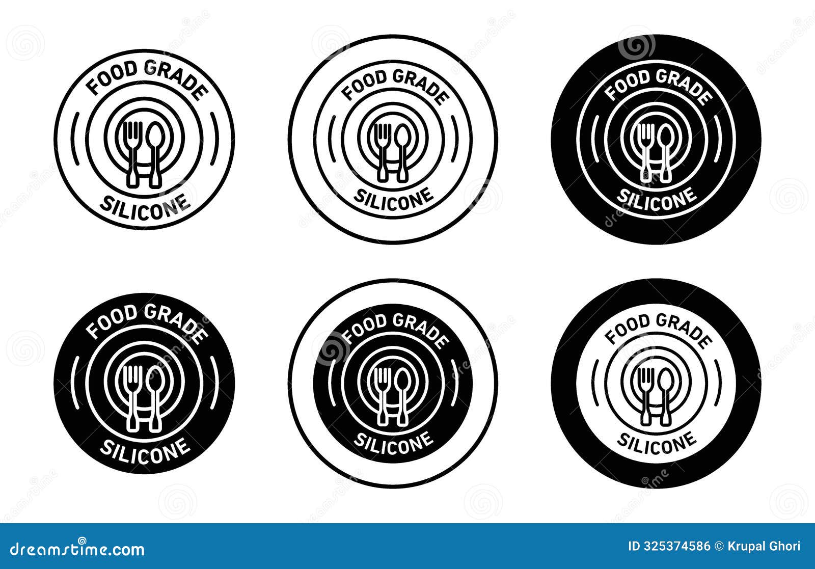 Food Grade Icon Pictogram Plastic Contact Fork And Glass Symbol. Food ...