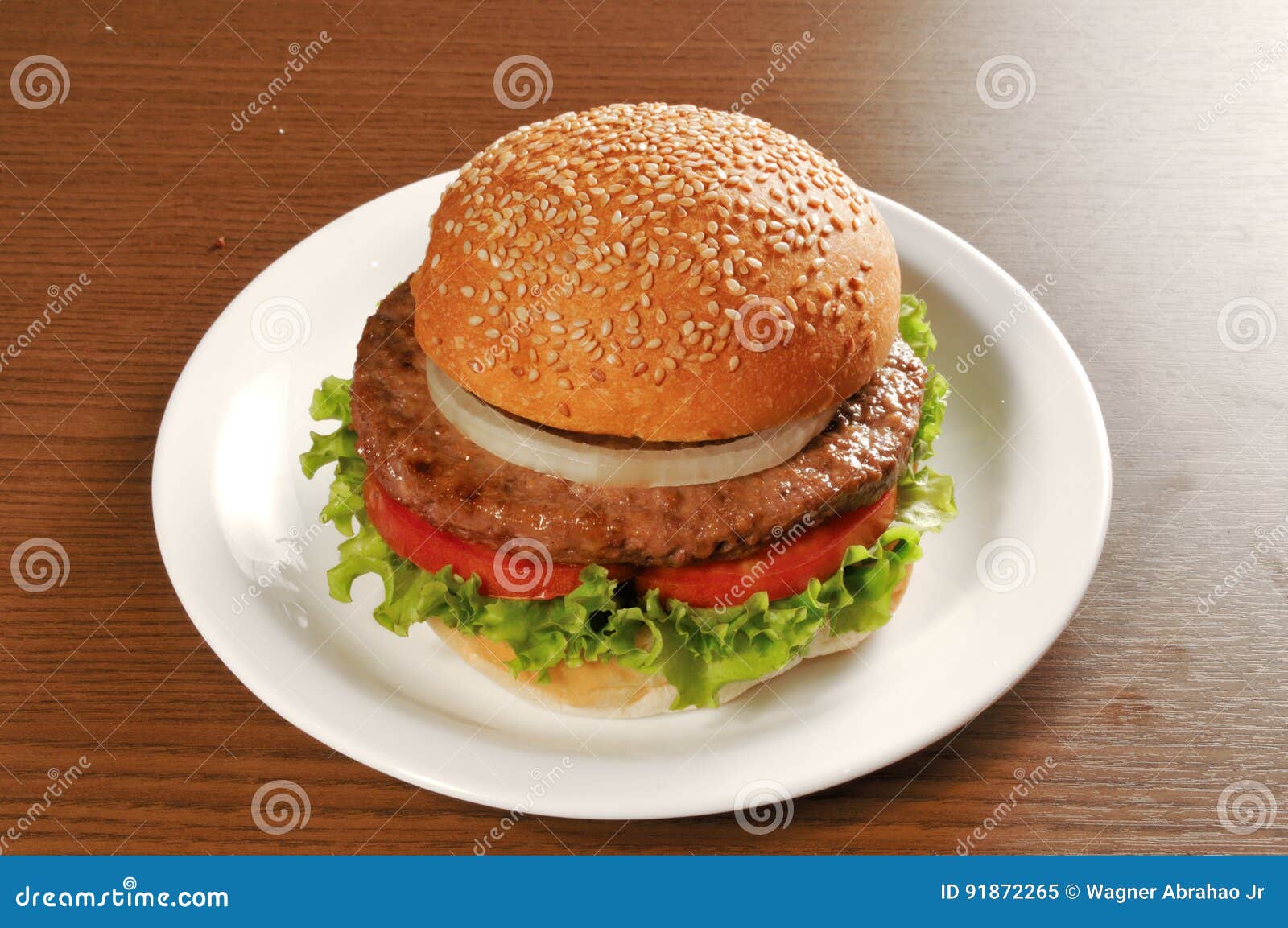 Food hamburger stock image. Image of dining, lunch, assembled - 91872265
