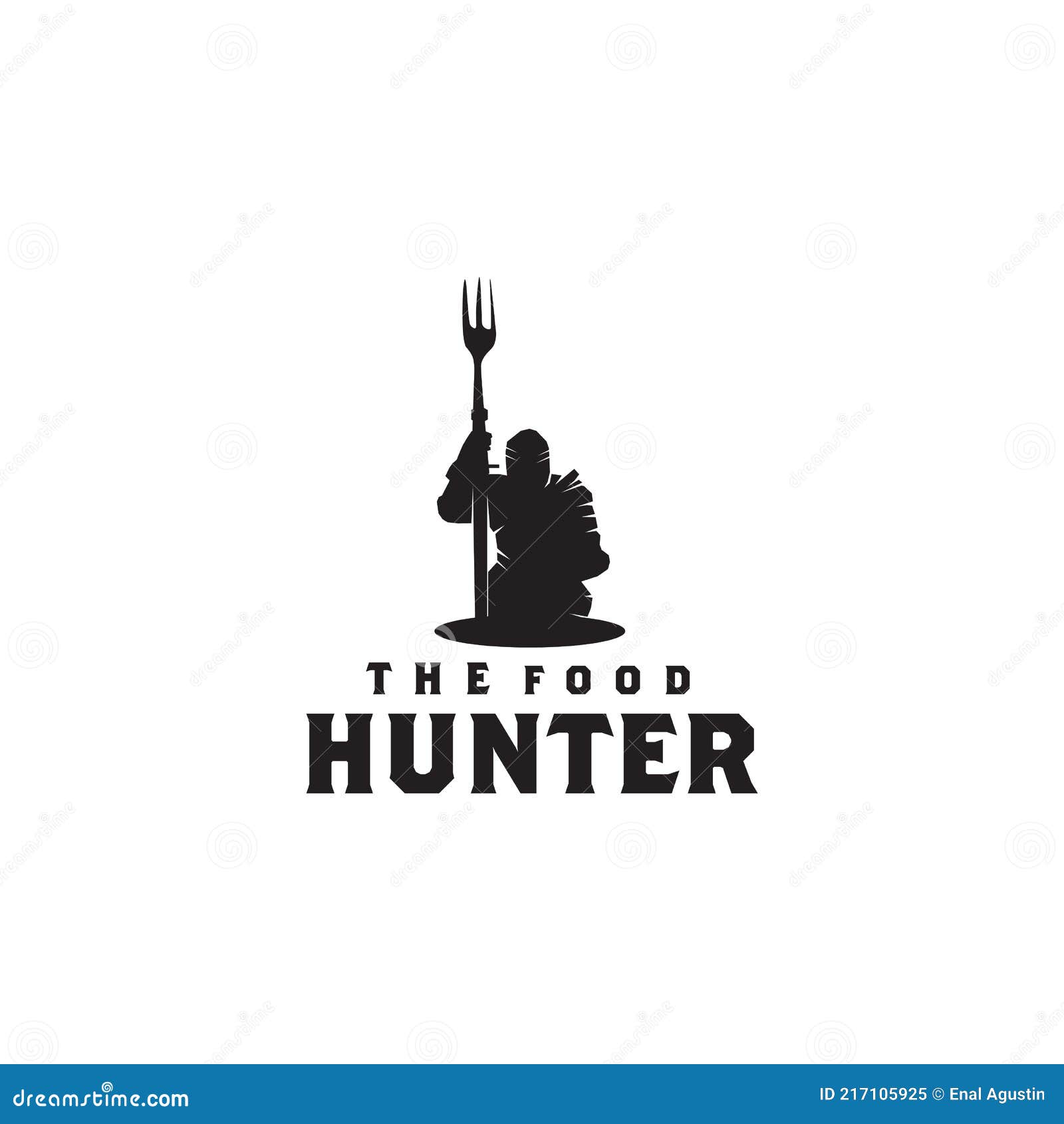 Food Hunter Logo Design Template Stock Vector - Illustration of ...