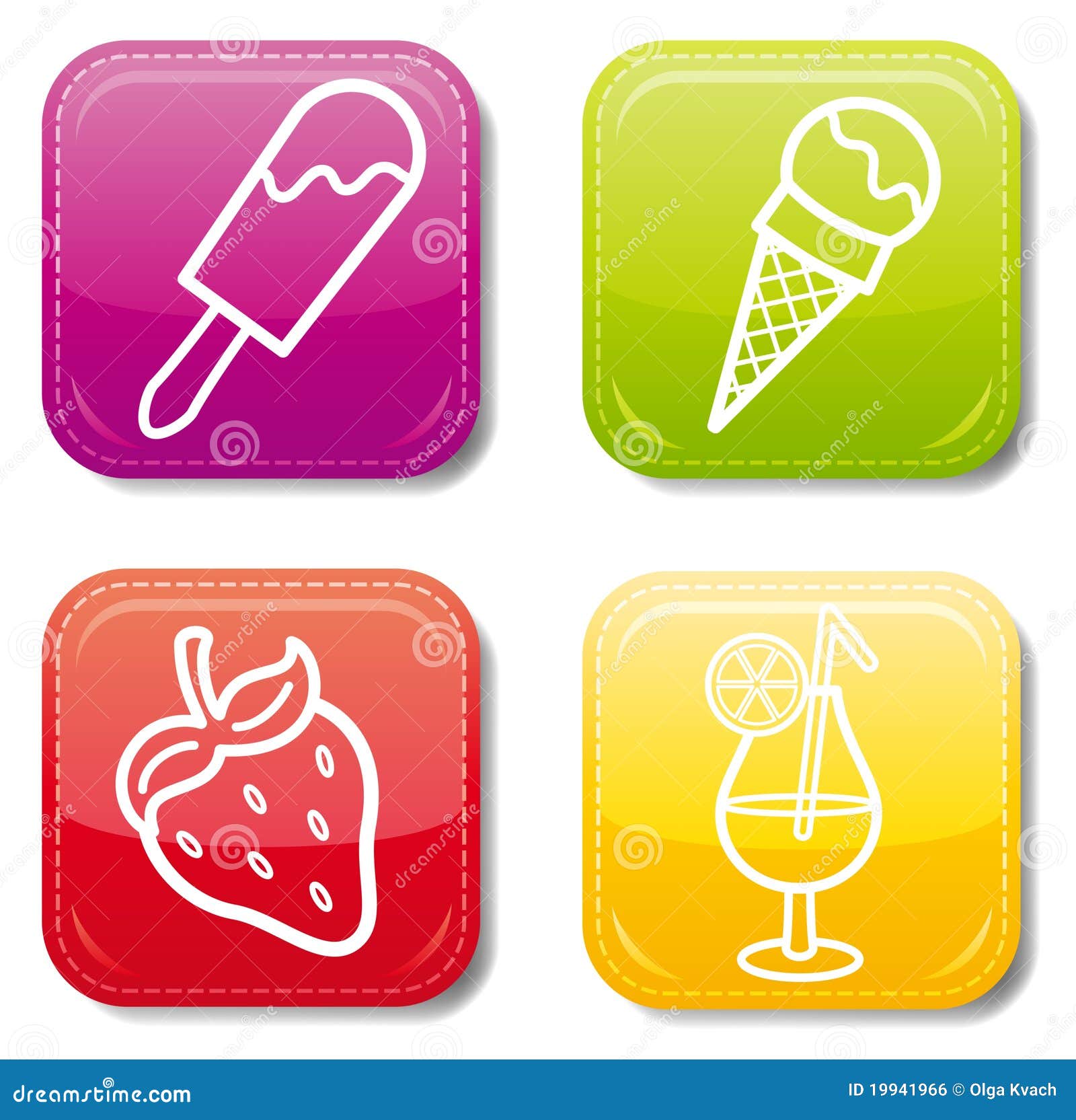 Food icon color set stock vector. Illustration of dinner - 19941966