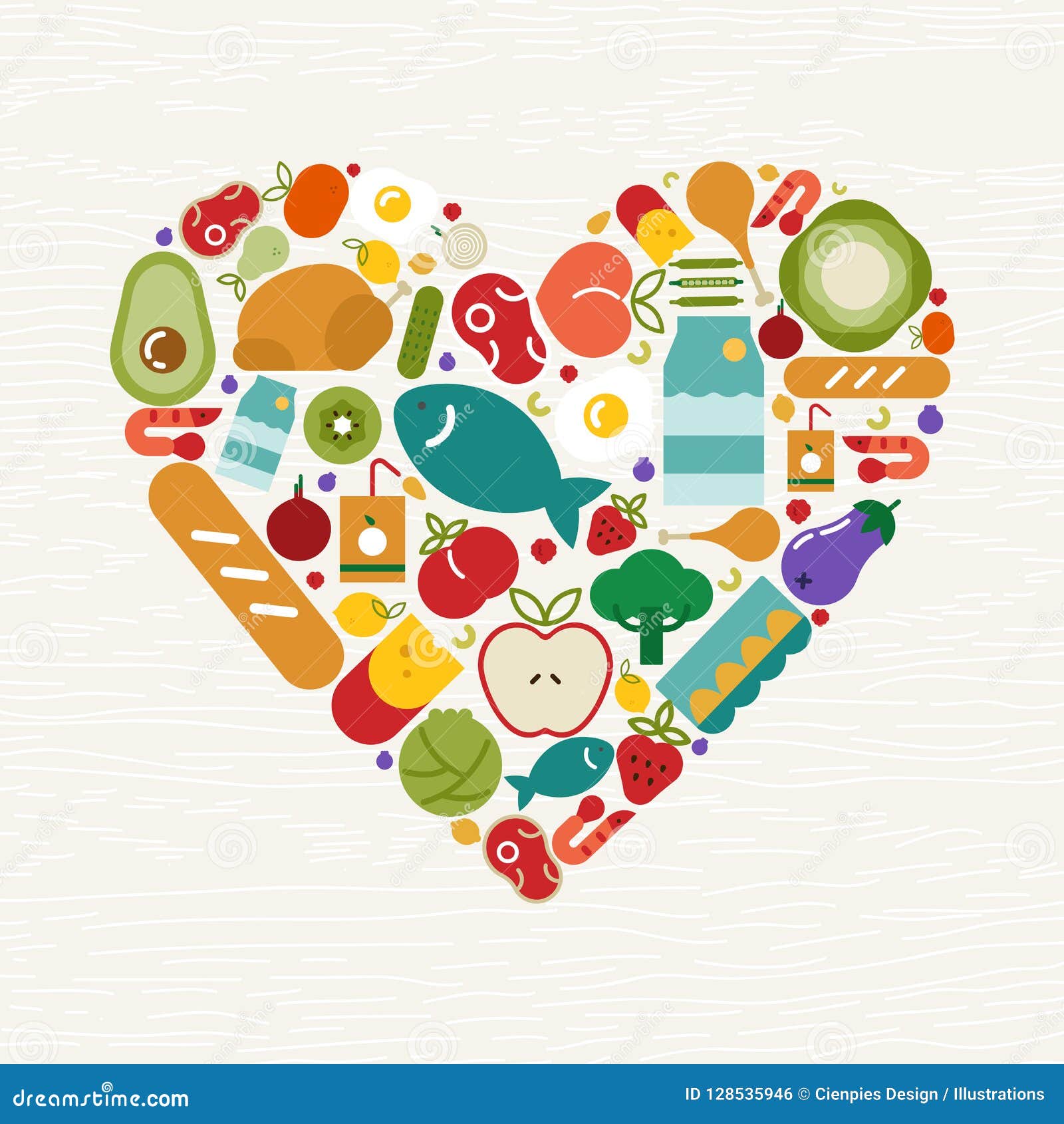 Food Icon Heart Shape for Health Concept Stock Vector - Illustration of ... Food Icon Heart Shape for Health Concept Stock Vector - Illustration of ...