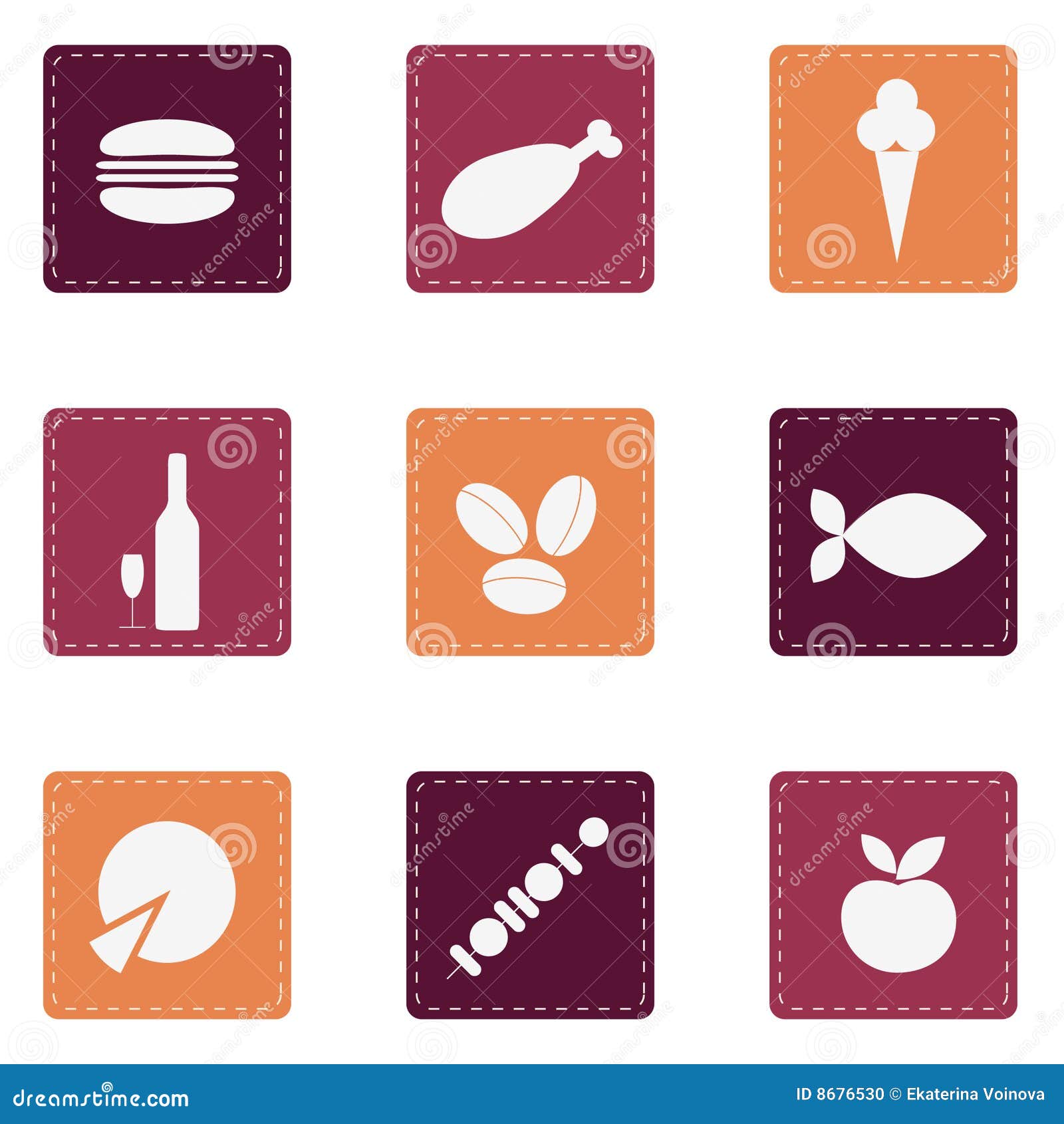 Food icons stock vector. Illustration of sign, cook, lunch - 8676530