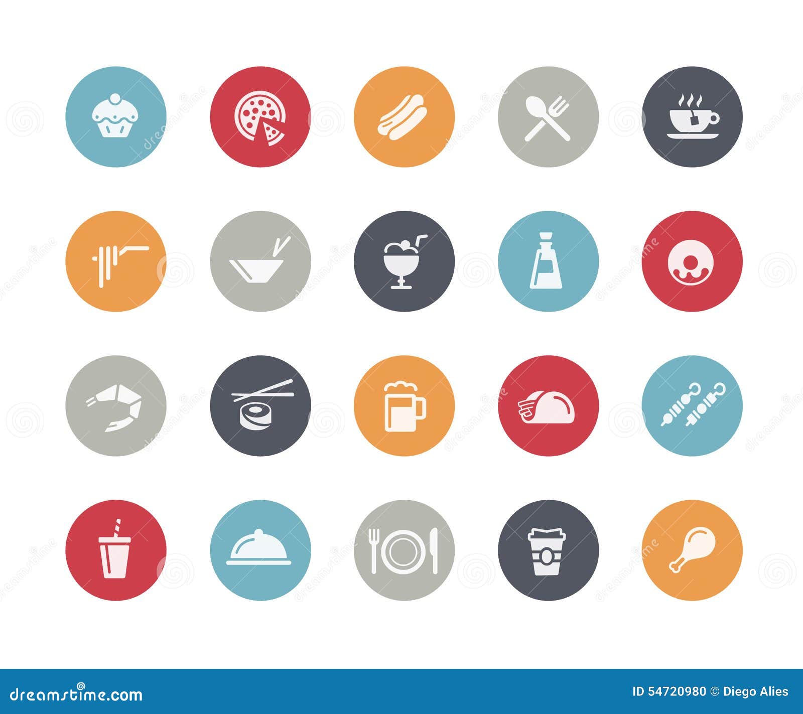 Food Icons - Set 2 of 2 // Classics Stock Vector - Illustration of ...