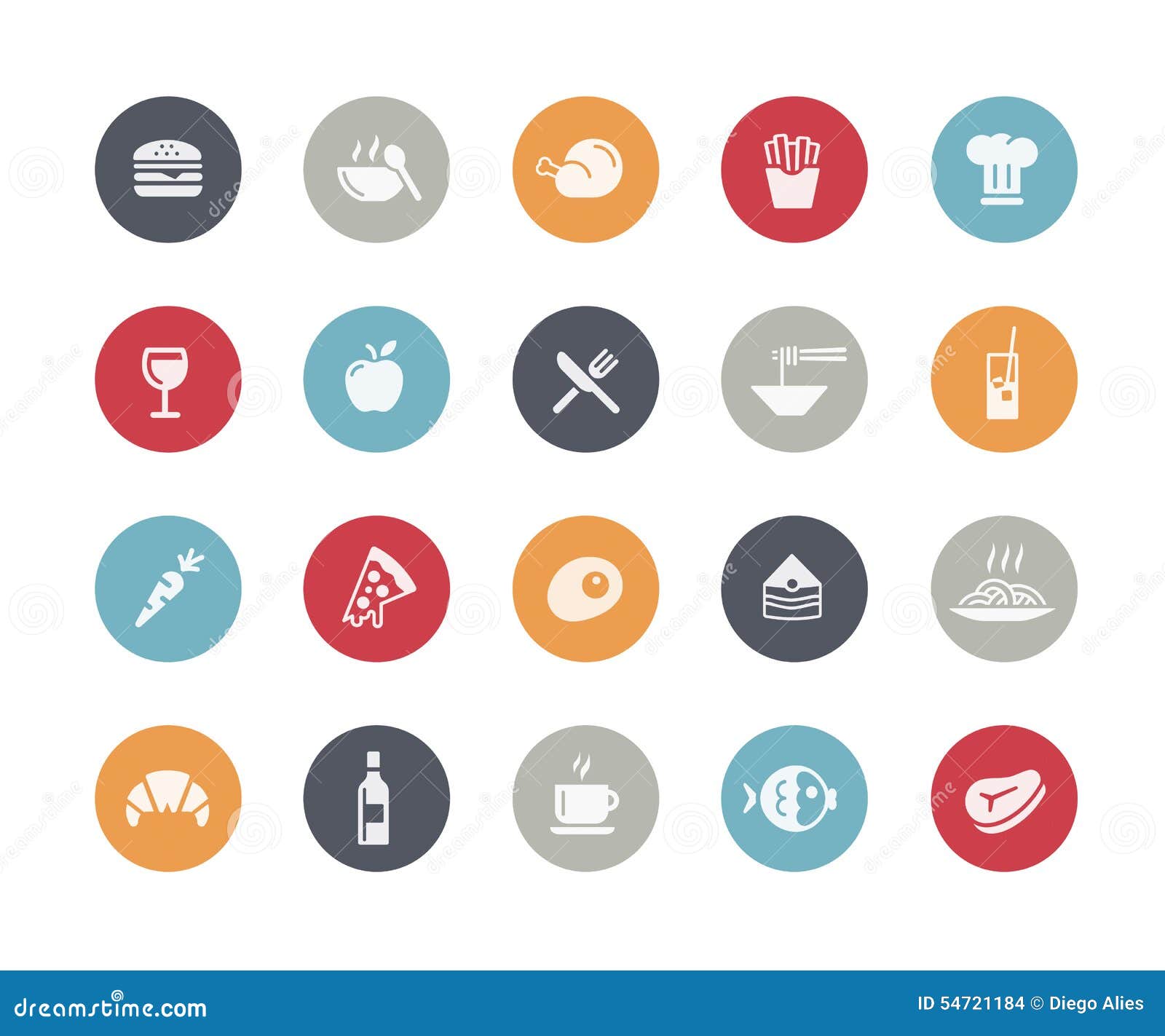 Food Icons - Set 1 of 2 // Classics Stock Vector - Illustration of ...