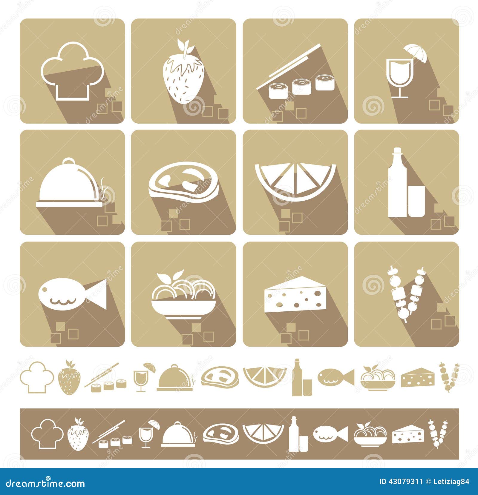 Food icons stock illustration. Illustration of fast, menu - 43079311