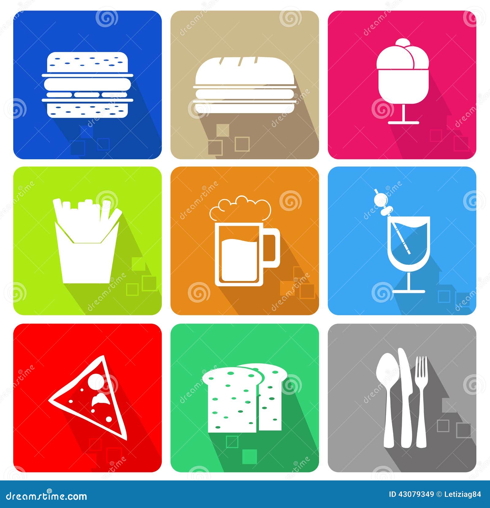 Food icons stock illustration. Illustration of cutlery - 43079349