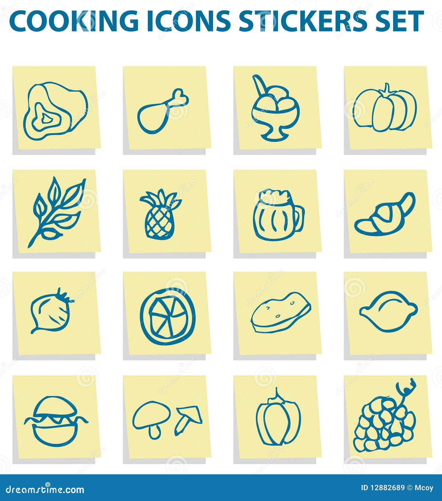 Food icons stickers set stock illustration. Illustration of apple ...