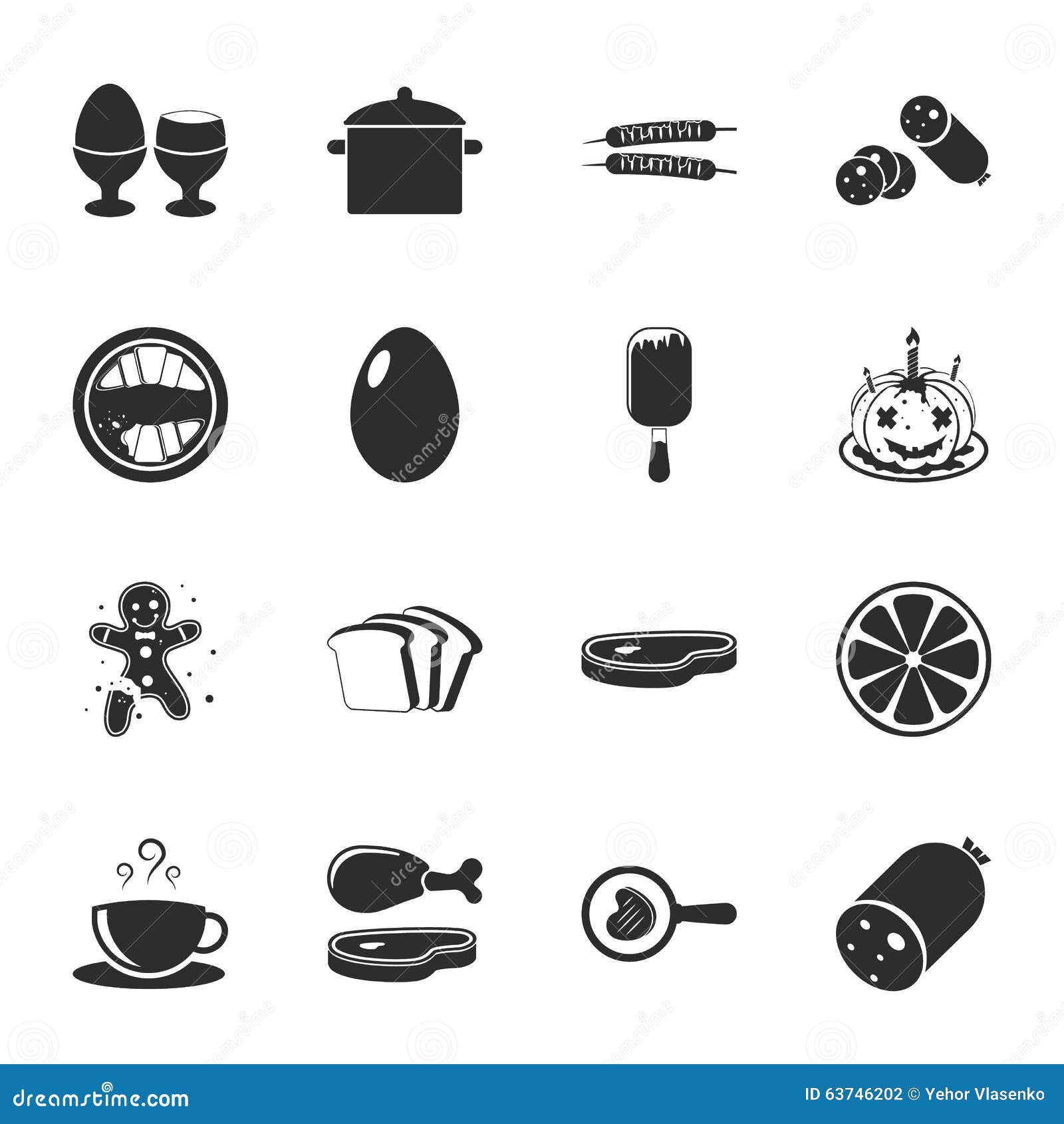 Food 16 Icons Universal Set for Web and Mobile Stock Vector ...