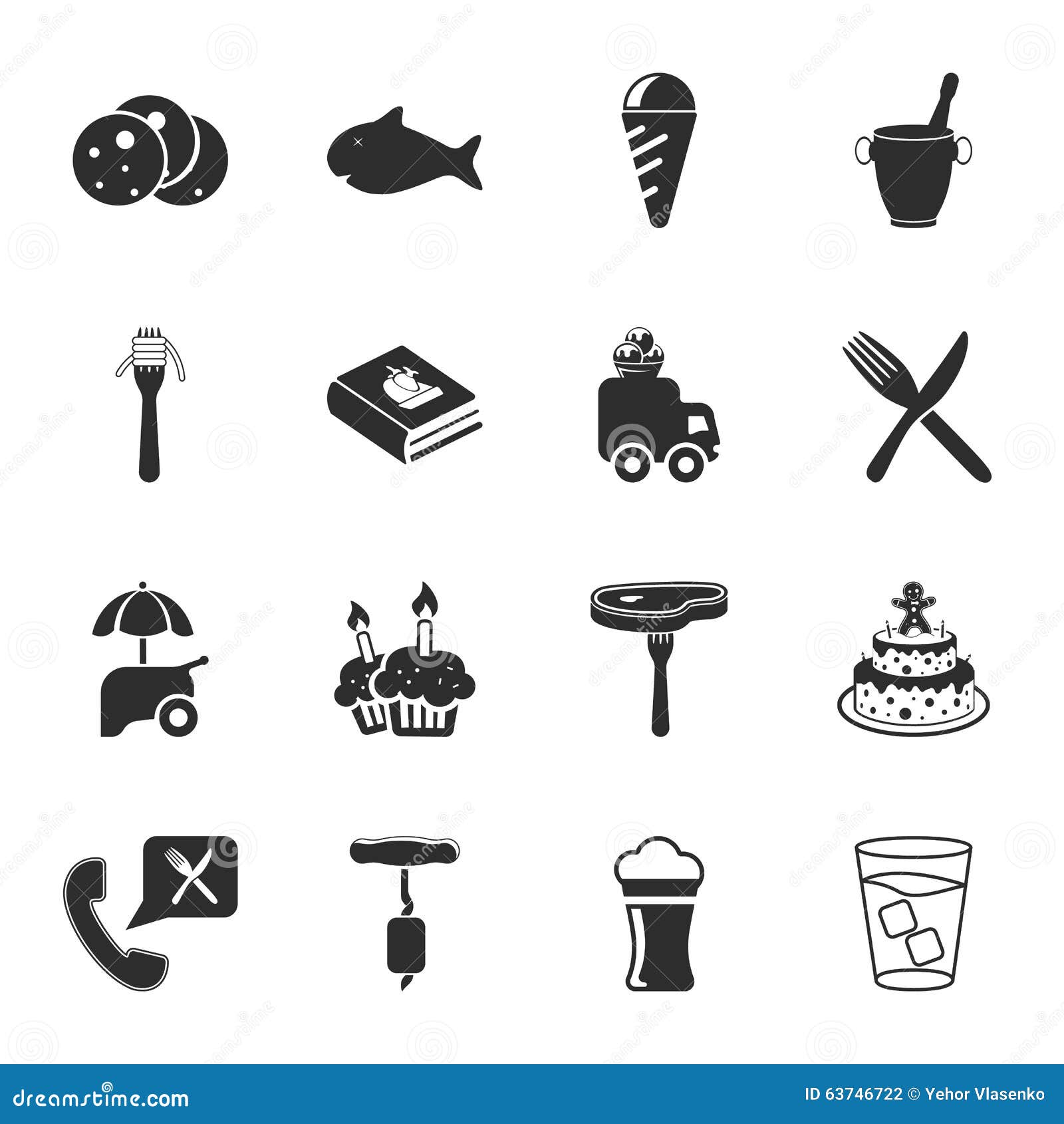 Food 16 Icons Universal Set for Web and Mobile Stock Vector ...