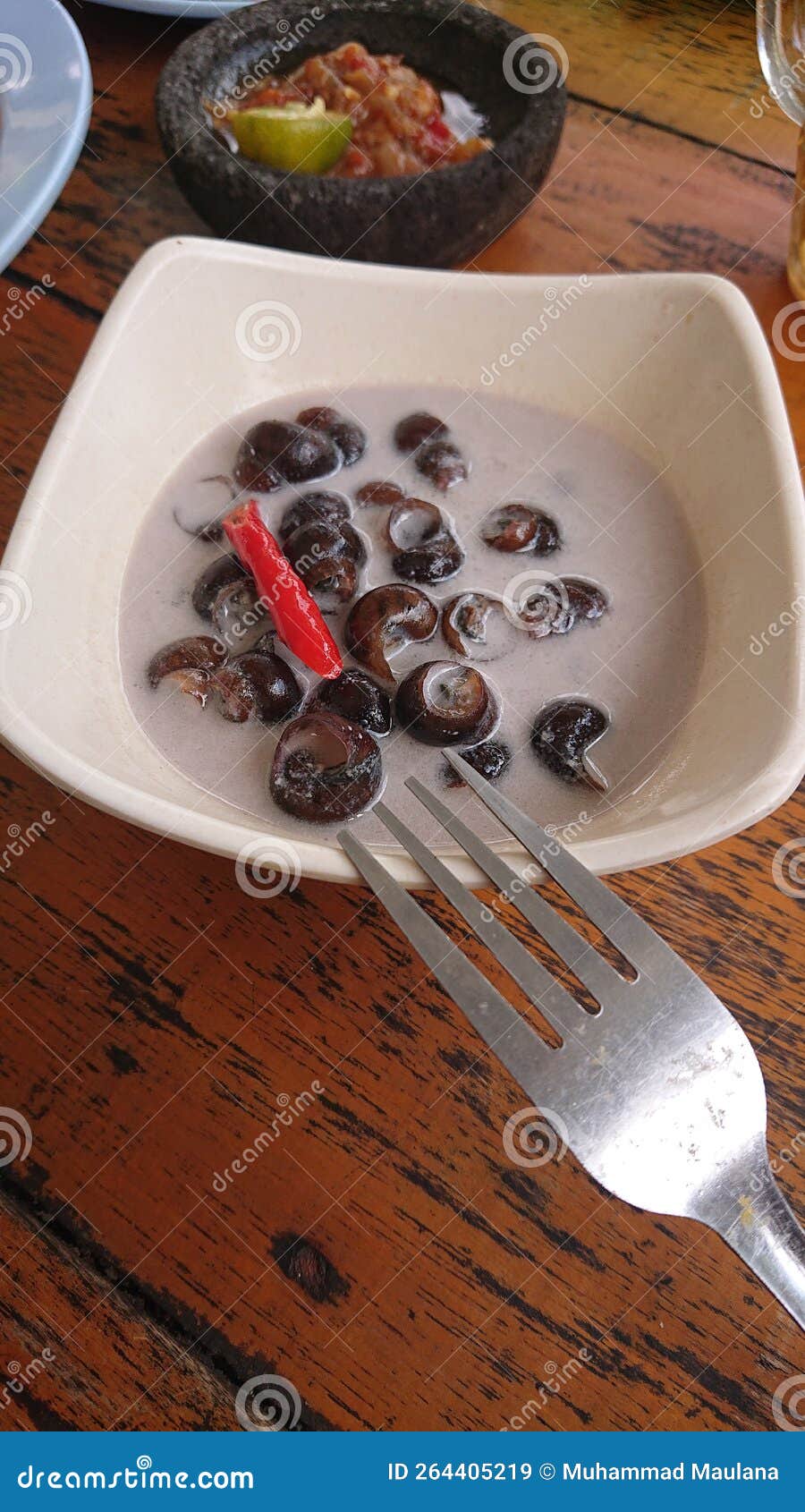 Food from Indonesian, the Name is Haliling or Tutut Stock Image - Image ...