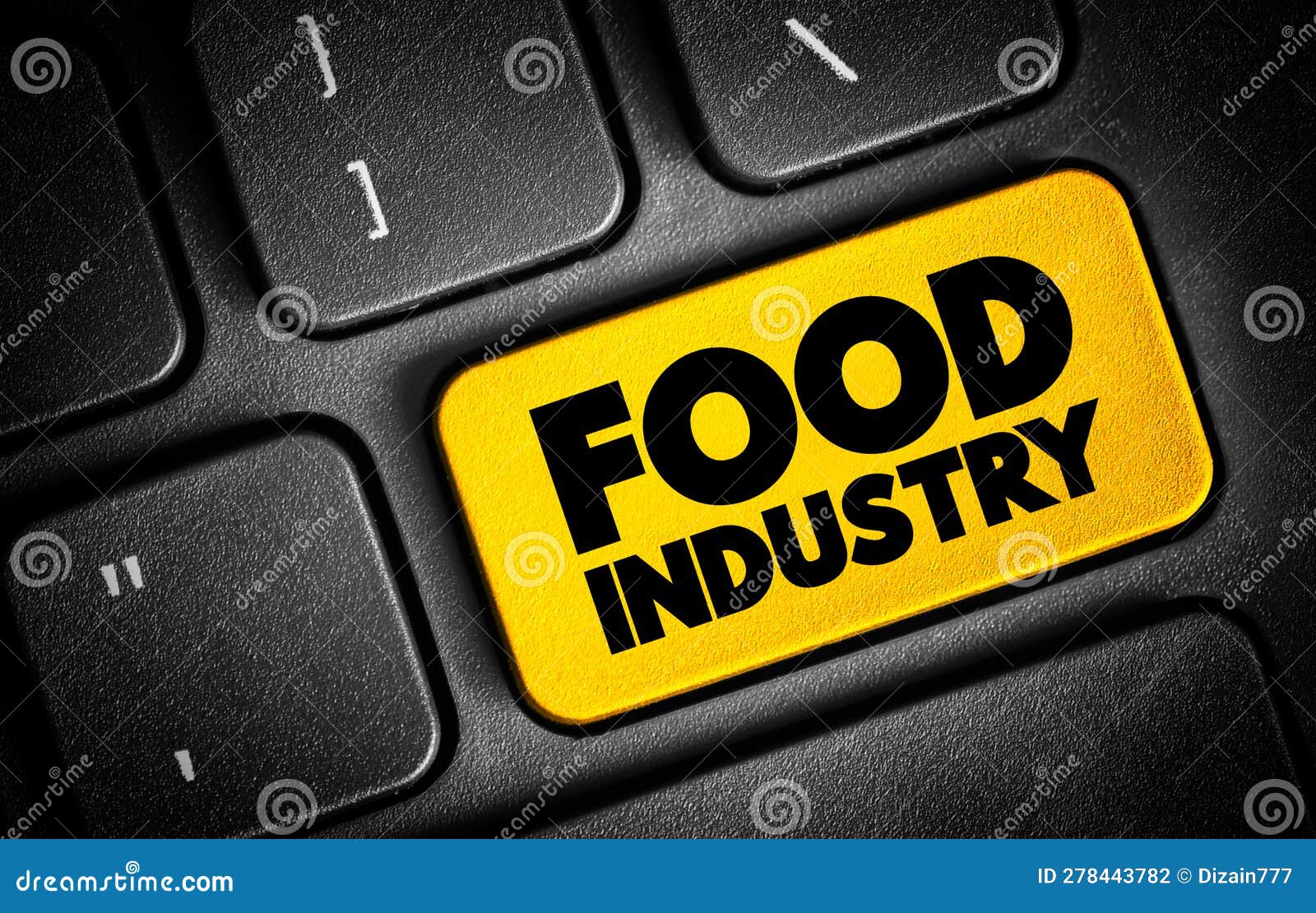 Food Industry Text Button on Keyboard, Concept Background Stock Photo ...