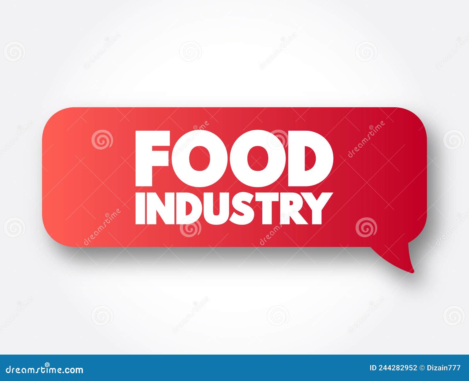 Food Industry Text Message Bubble, Concept Background Stock ...
