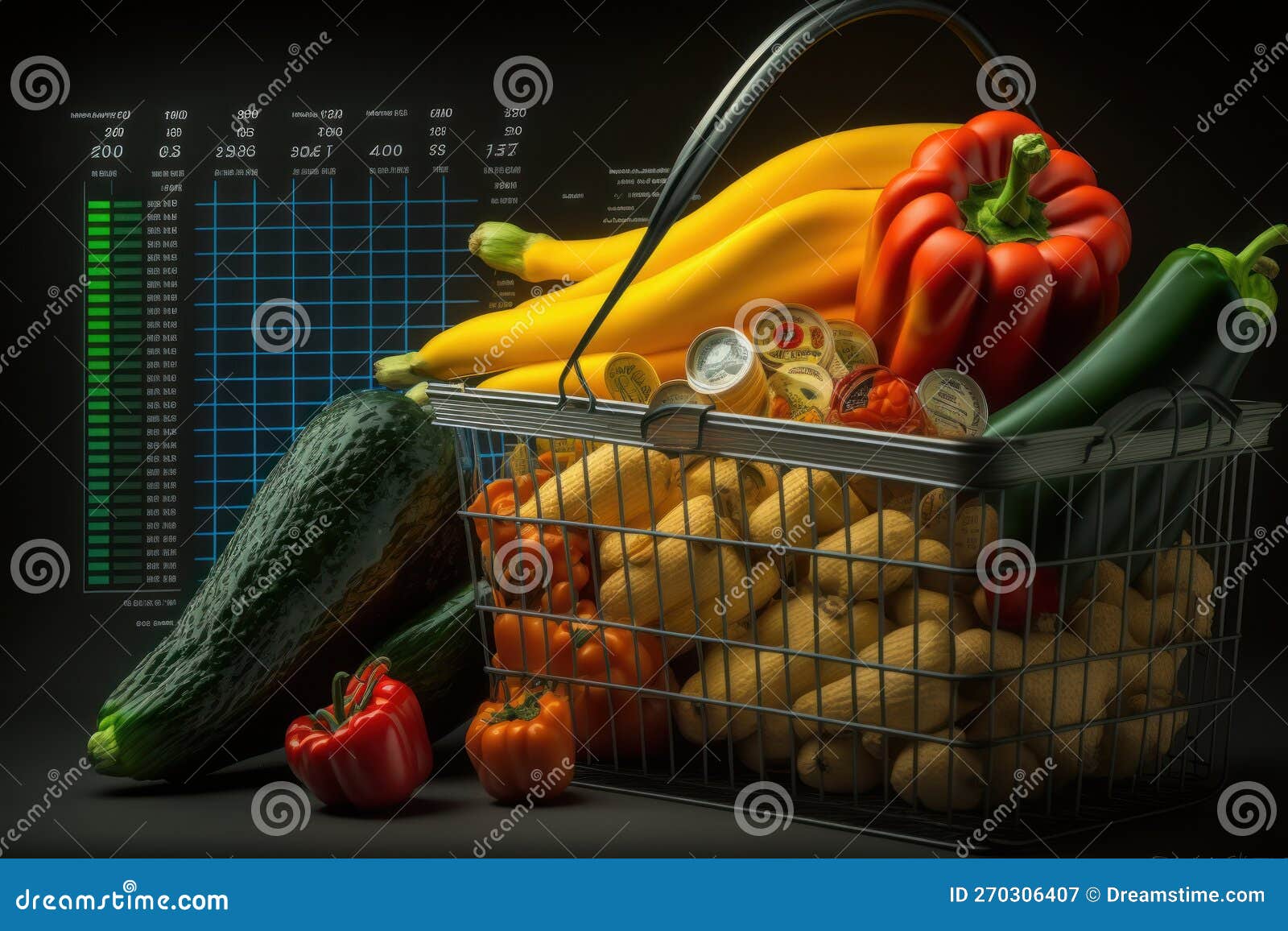 Food Inflation Landing Page Template. Consumer Characters Chase Grocery ...