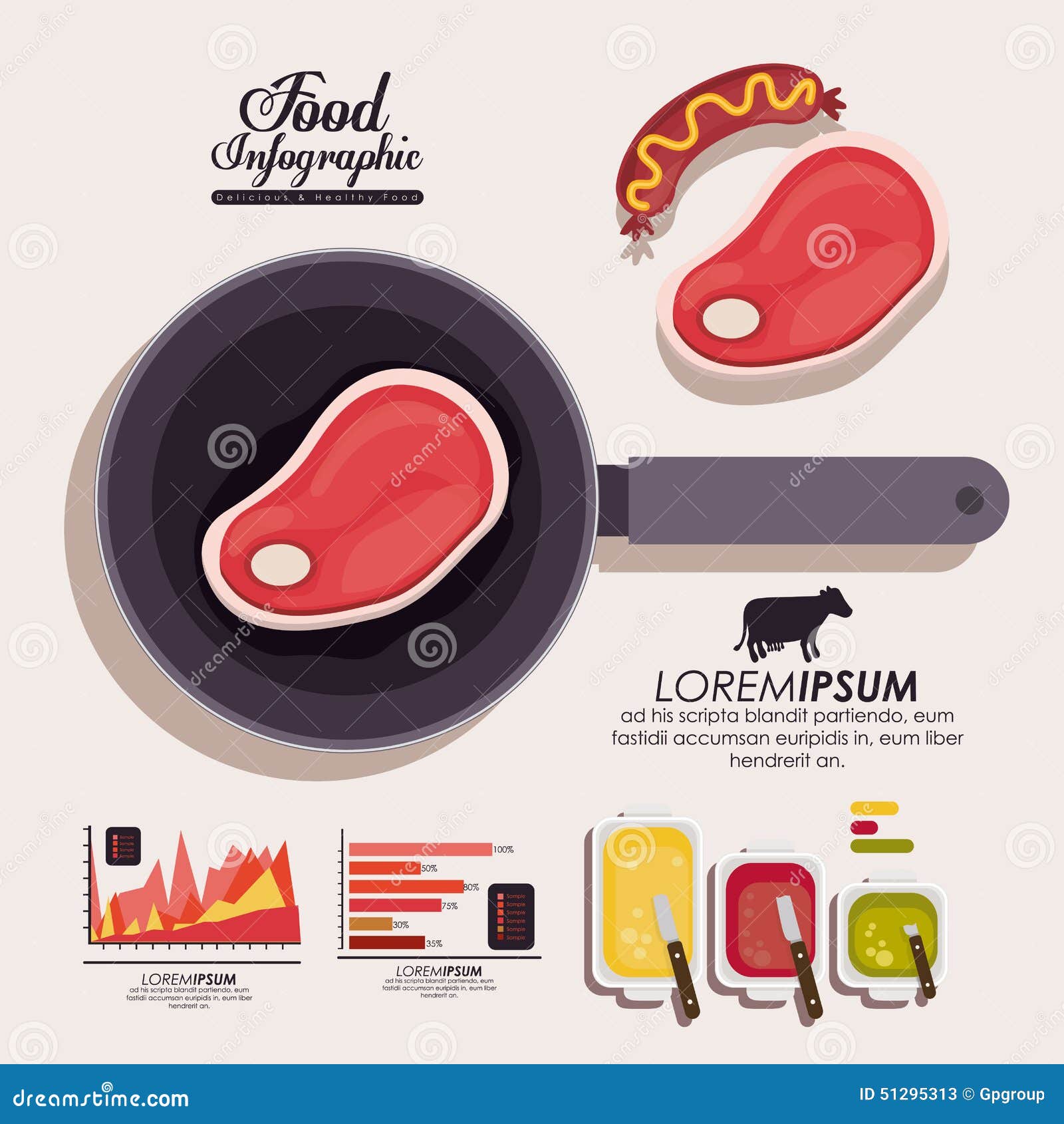 Food infographic design stock illustration. Illustration of ...