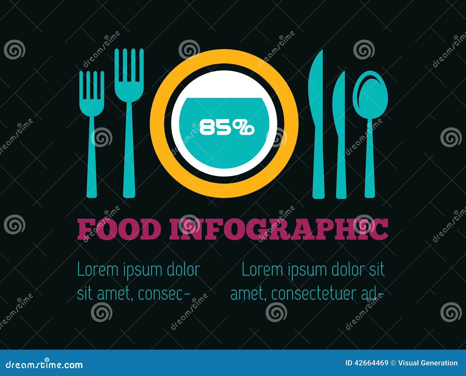 Food Infographic Element stock vector. Illustration of restaurant ...