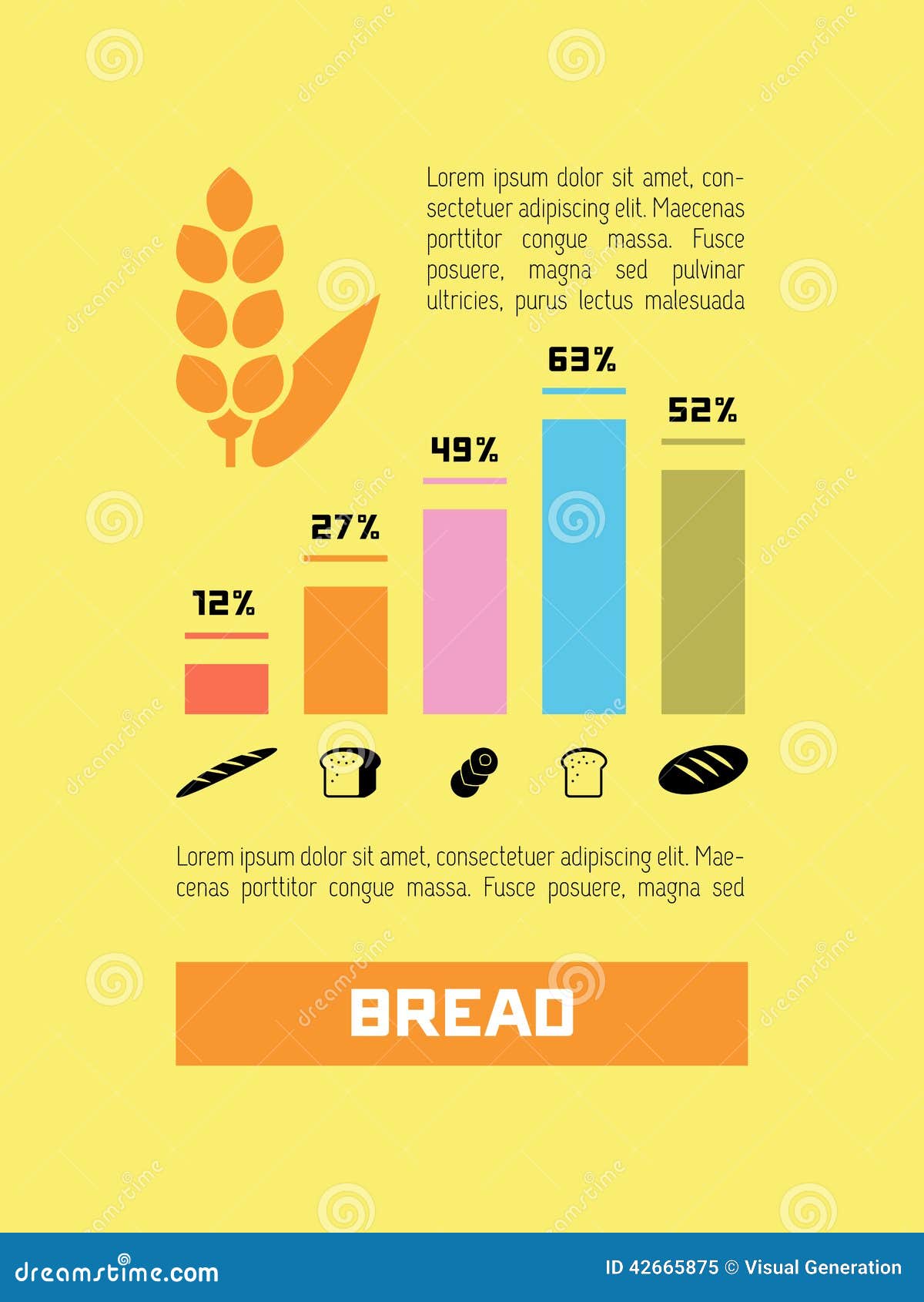 Food Infographic Element stock vector. Illustration of vector - 42665875