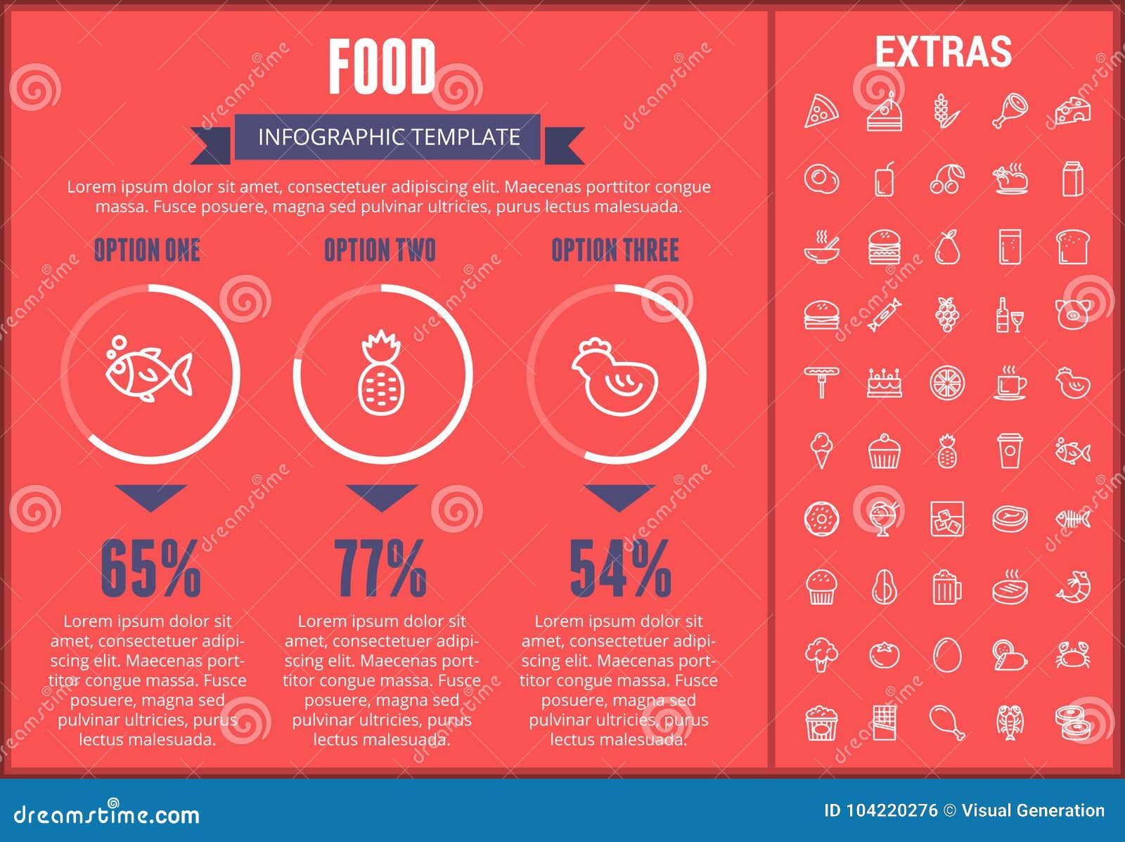 Food Infographic Template, Elements and Icons. Stock Vector ...