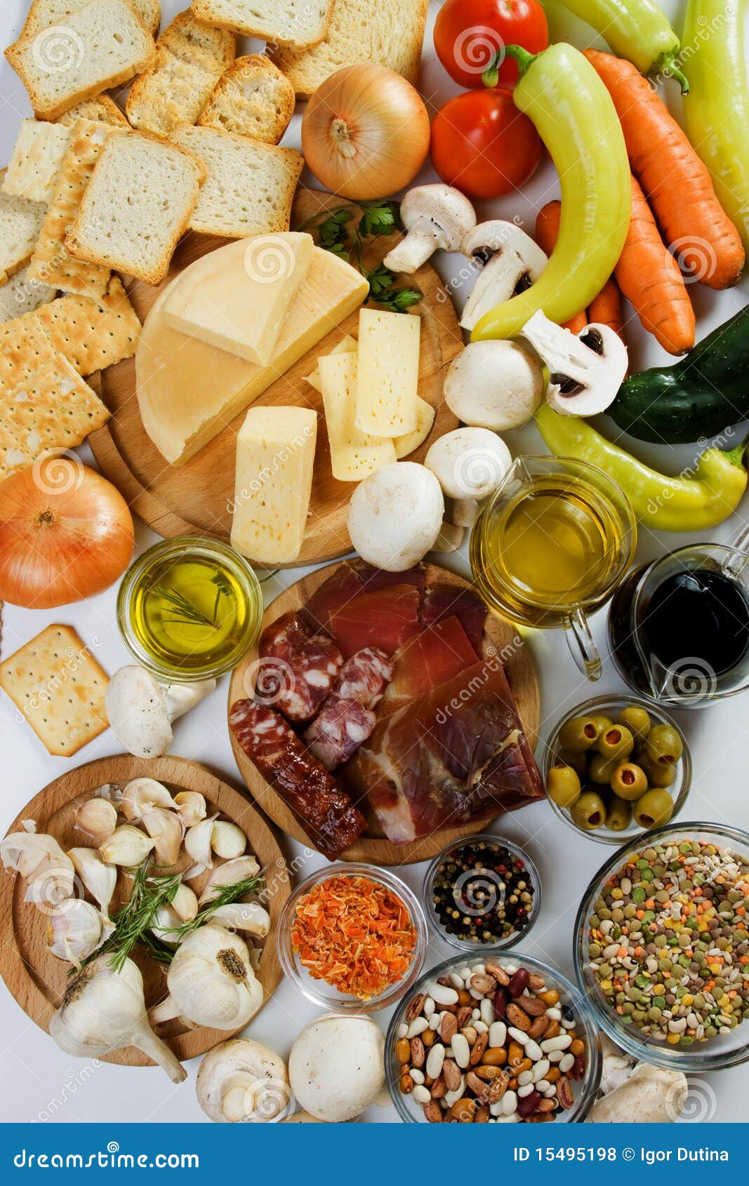 Food ingredients stock photo. Image of cracker, tomato - 15495198